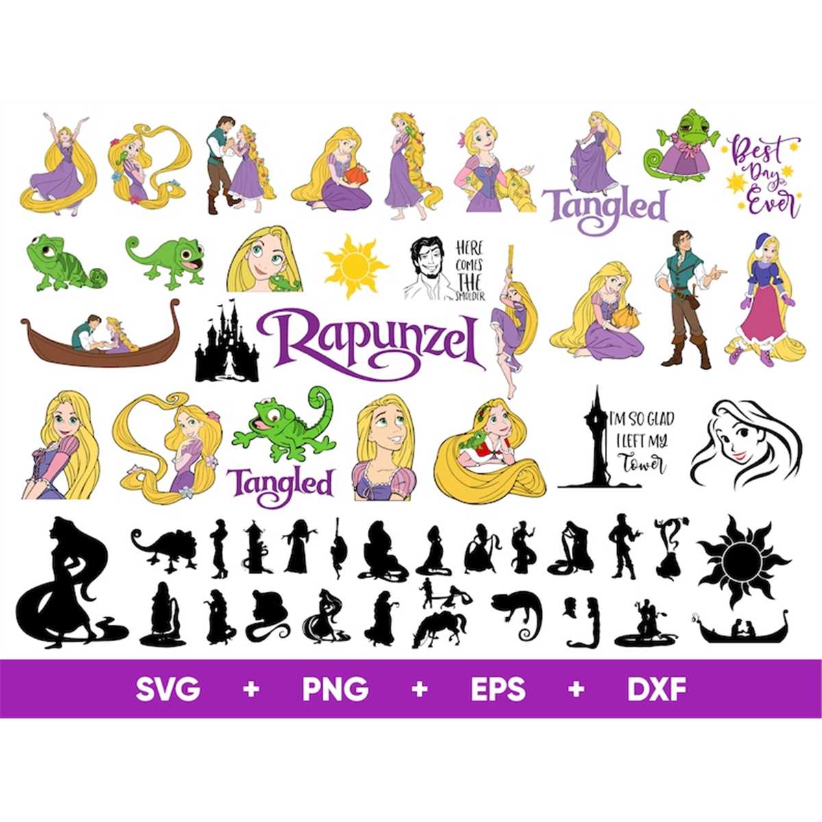 Rapunzel SVG Bundle, Rapunzel Svg Files for Cricut and Silho - Inspire ...
