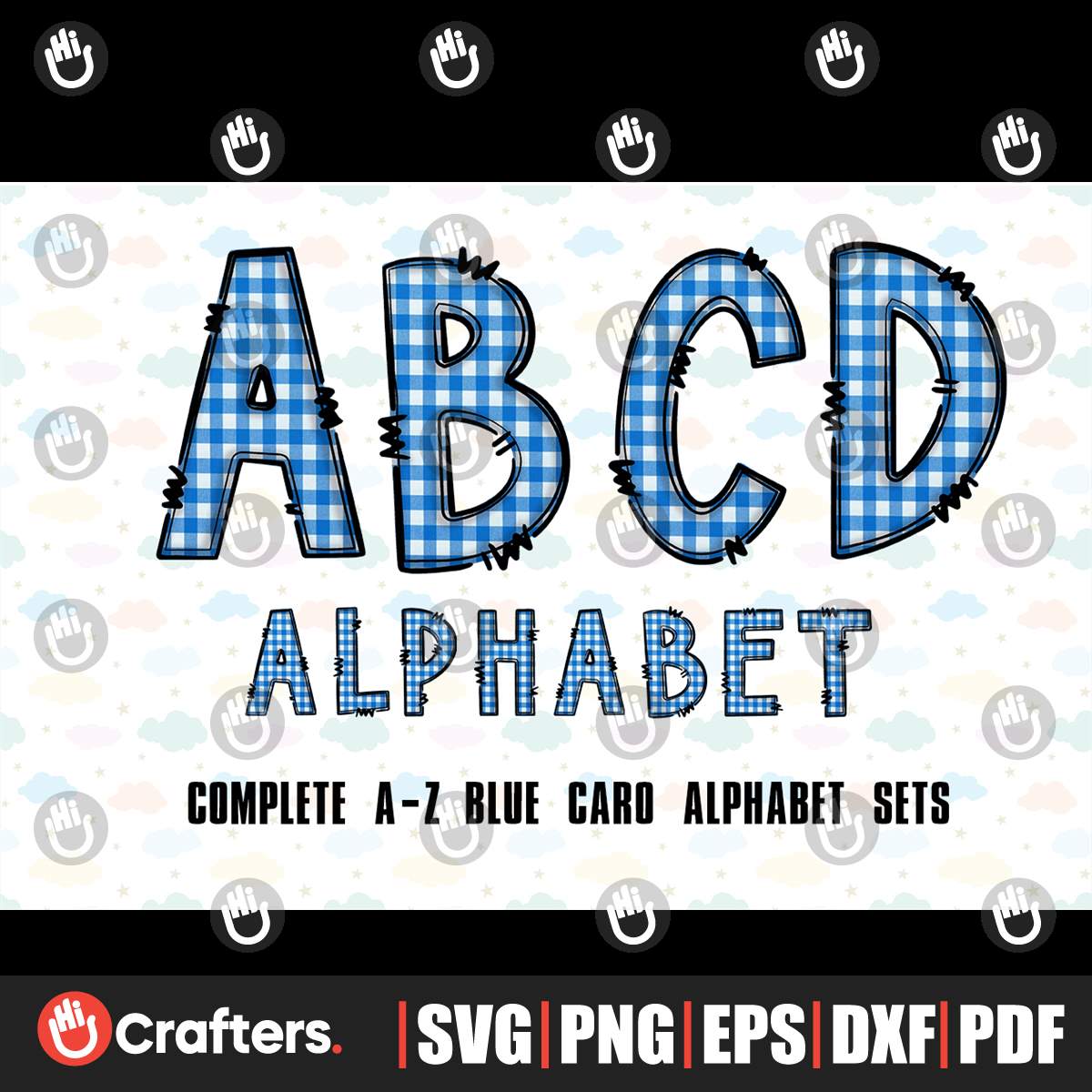 ABCD Complete A Z Blue Caro Alpabet Png, Alphabet Png - Inspire Uplift