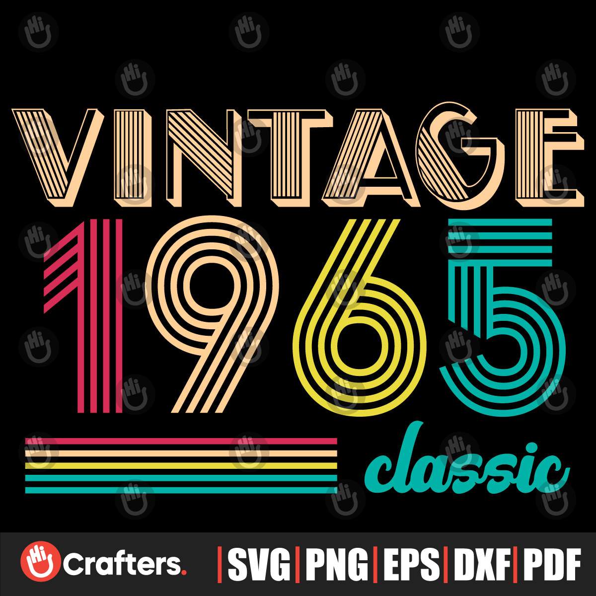 Vintage 1965 Classic Svg, Birthday Svg, 1965 Svg, Born In 19 | Inspire ...