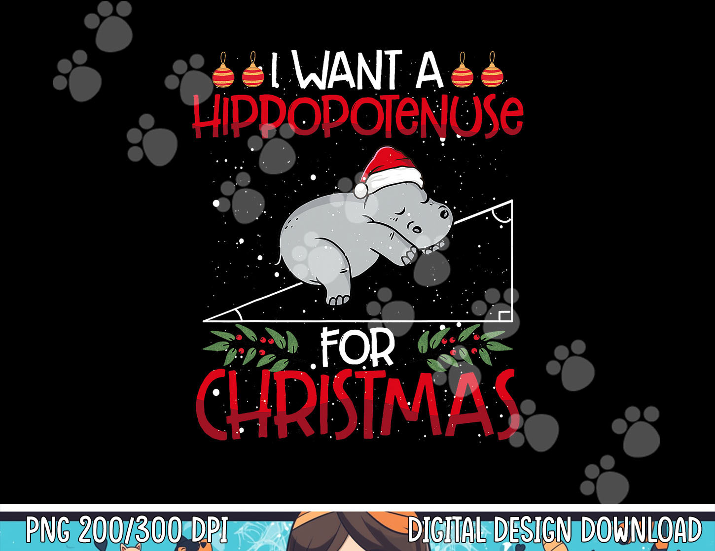 Christmas Math Teacher Funny Hypotenuse Math Hippotenuse png - Inspire ...
