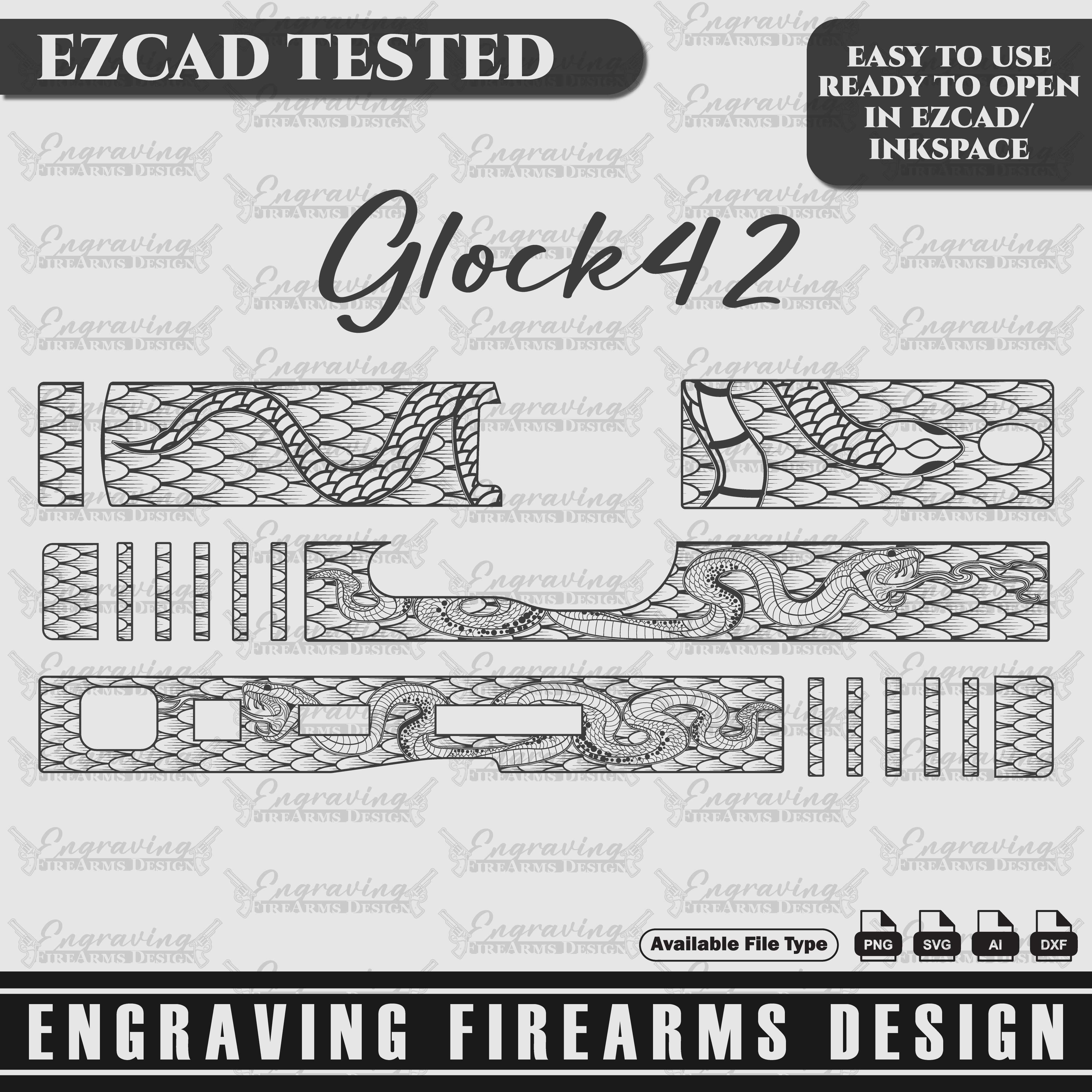 Engraving Firearms Design Glock42 Pattern With Snake Design | Inspire ...