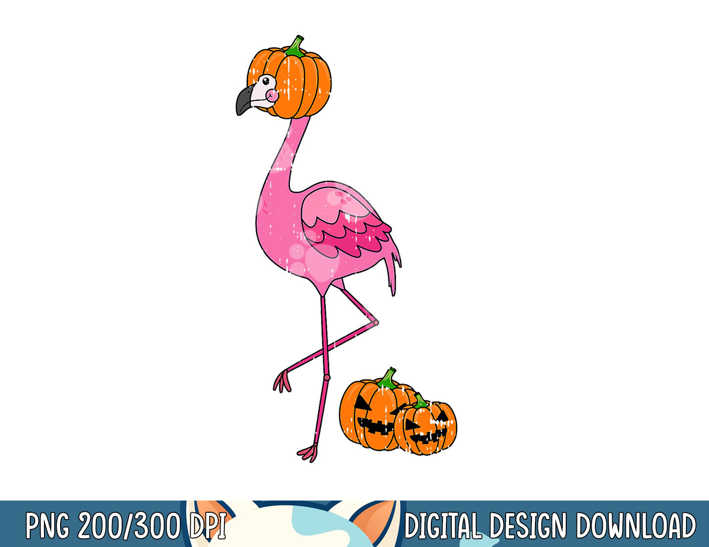 Flamingo Pumpkin Head Costume Cute Easy Bird Halloween Gift | Inspire ...