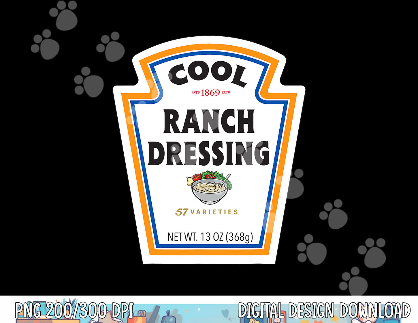 Cool Ranch Dressing Bottle Label Funny Halloween Costume png - Inspire ...
