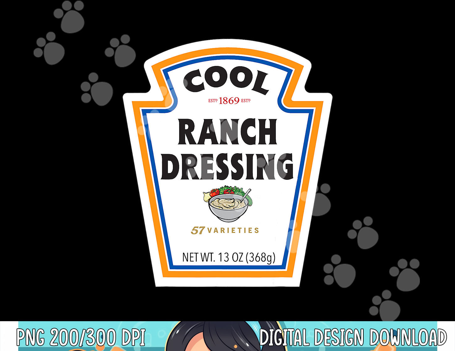Cool Ranch Dressing Bottle Label Funny Halloween Costume png | Inspire ...