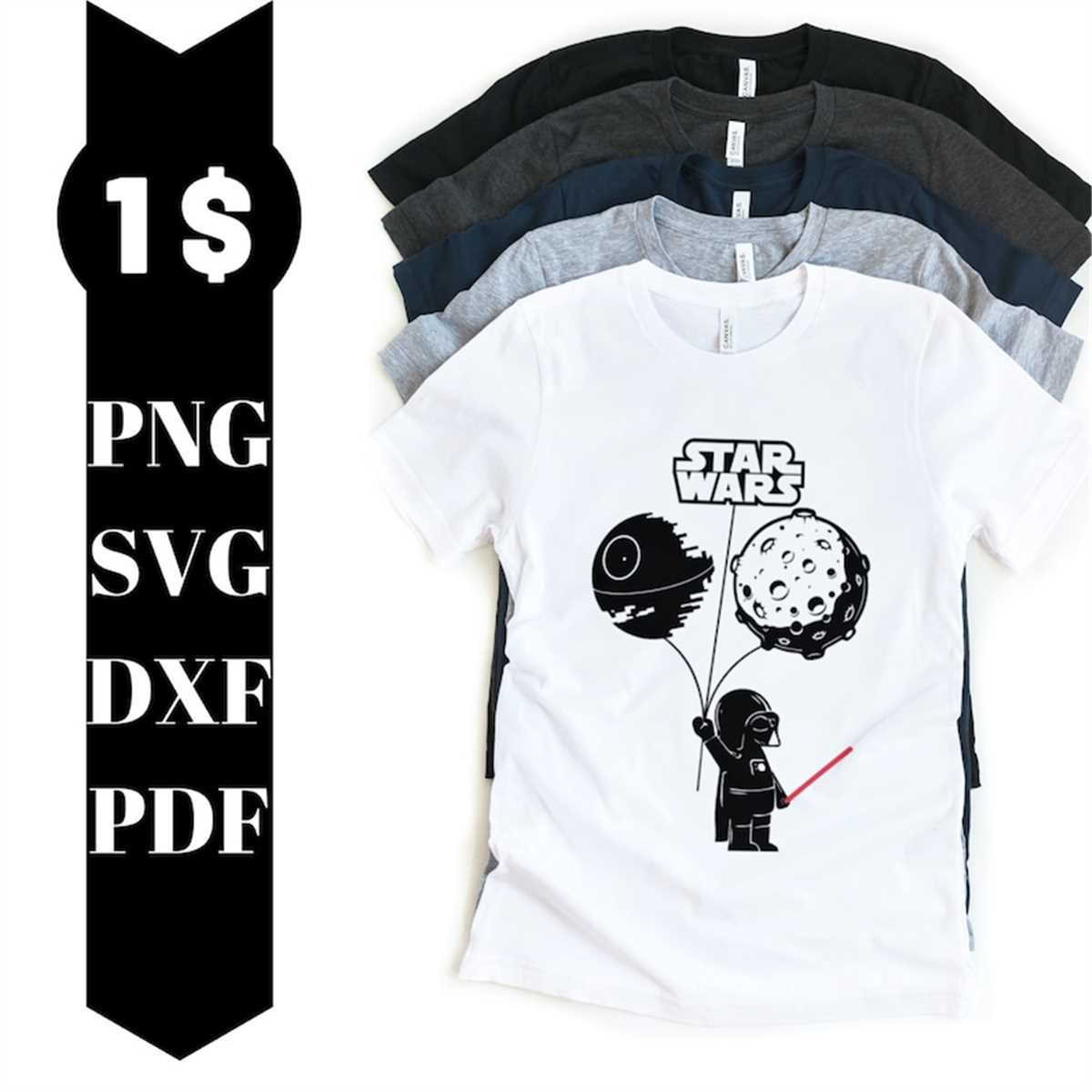 Baby Dart Vader With 2 balloon svg, Star Wars SVG, Customiz - Inspire ...