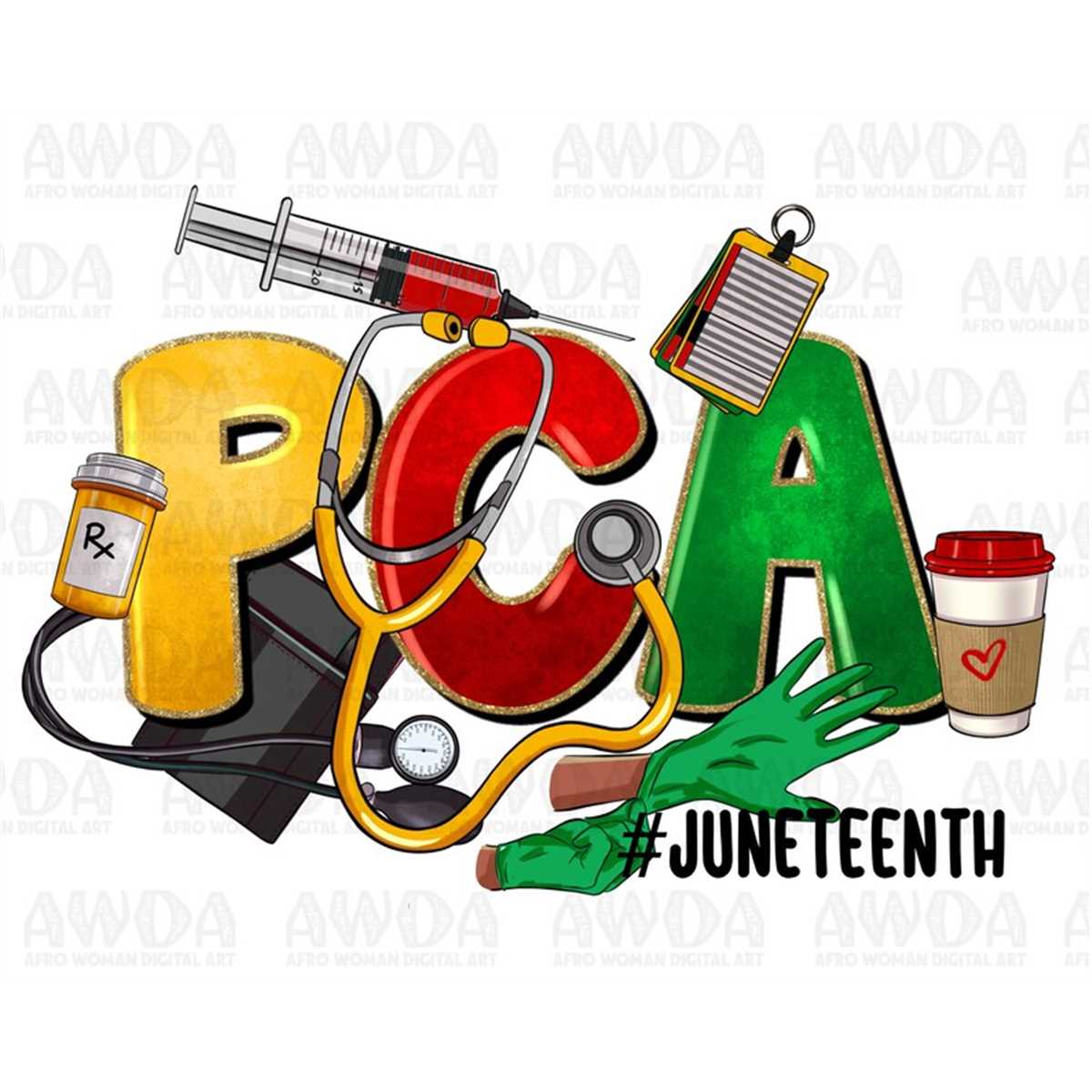 PCA Patient Care Assistant Juneteenth png, PCA png, Juneteen | Inspire ...