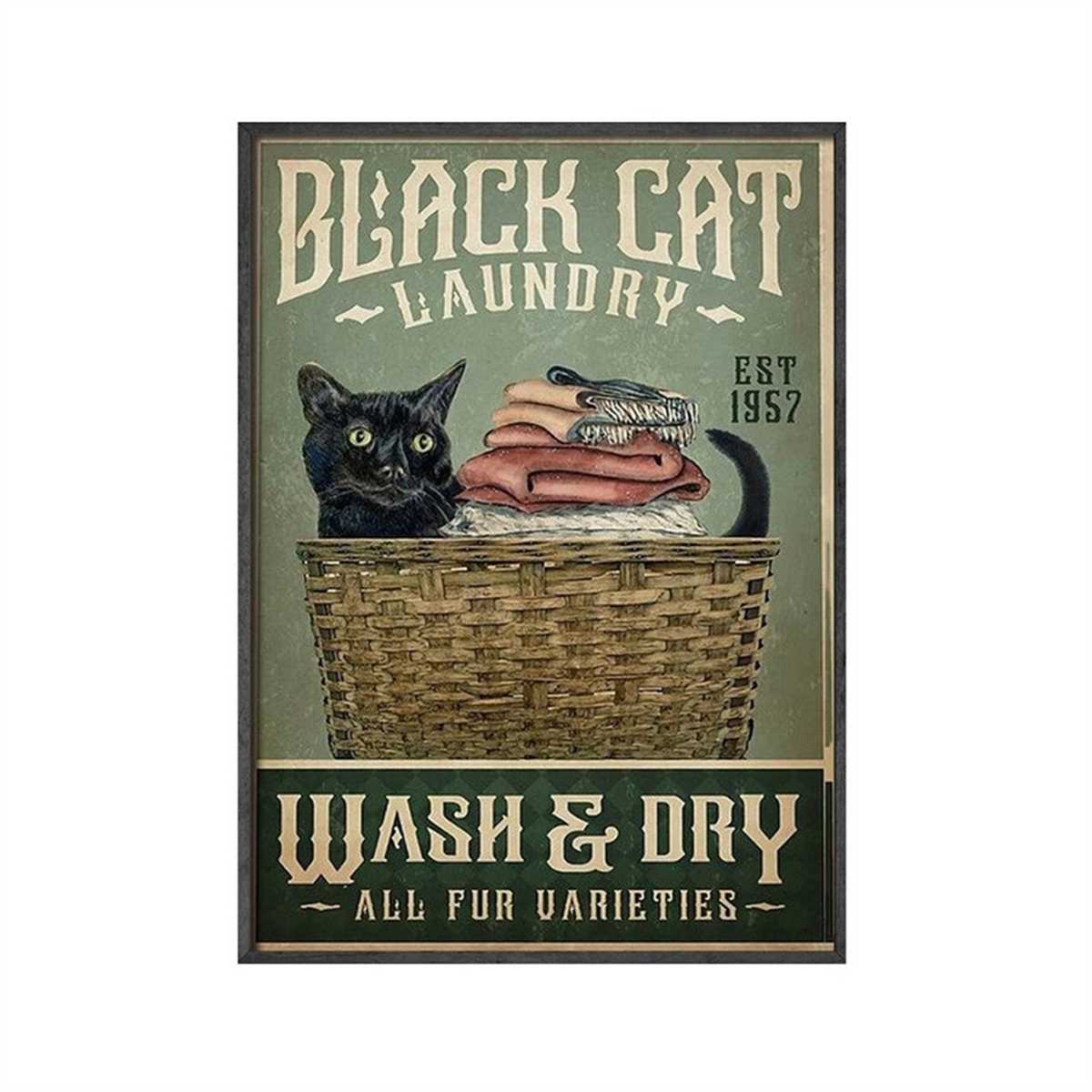 Black Cat Laundry Wash and Dry All Full Varieties Vintage Ca | Inspire ...