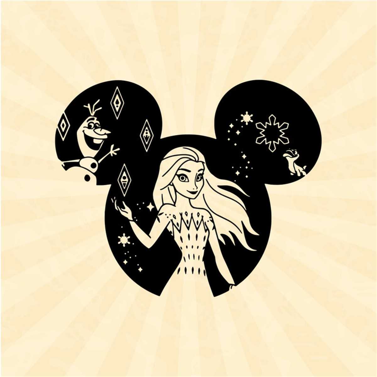 Frozen Elsa Svg, Elsa Svg, Frozen Svg, Mouse head svg, Disne | Inspire ...