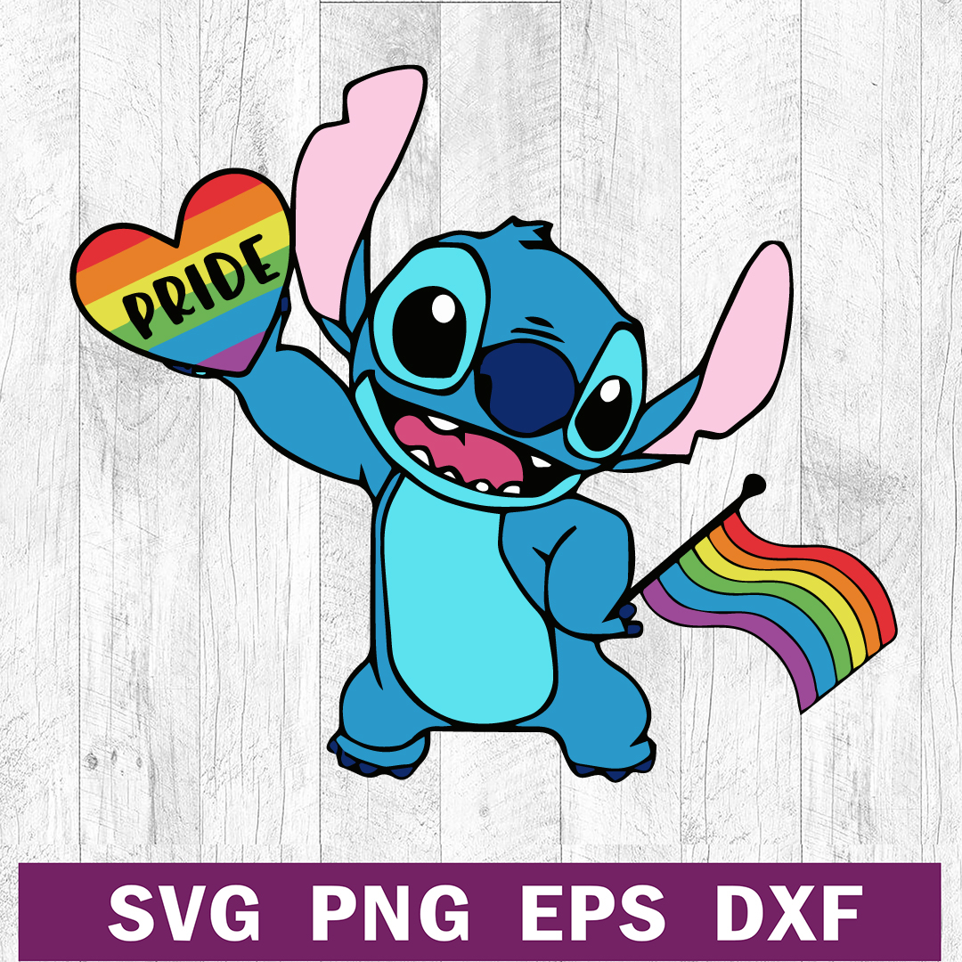 Stitch disney LGBT pride SVG PNG DXF EPS, Stitch LGBT gay SV | Inspire ...