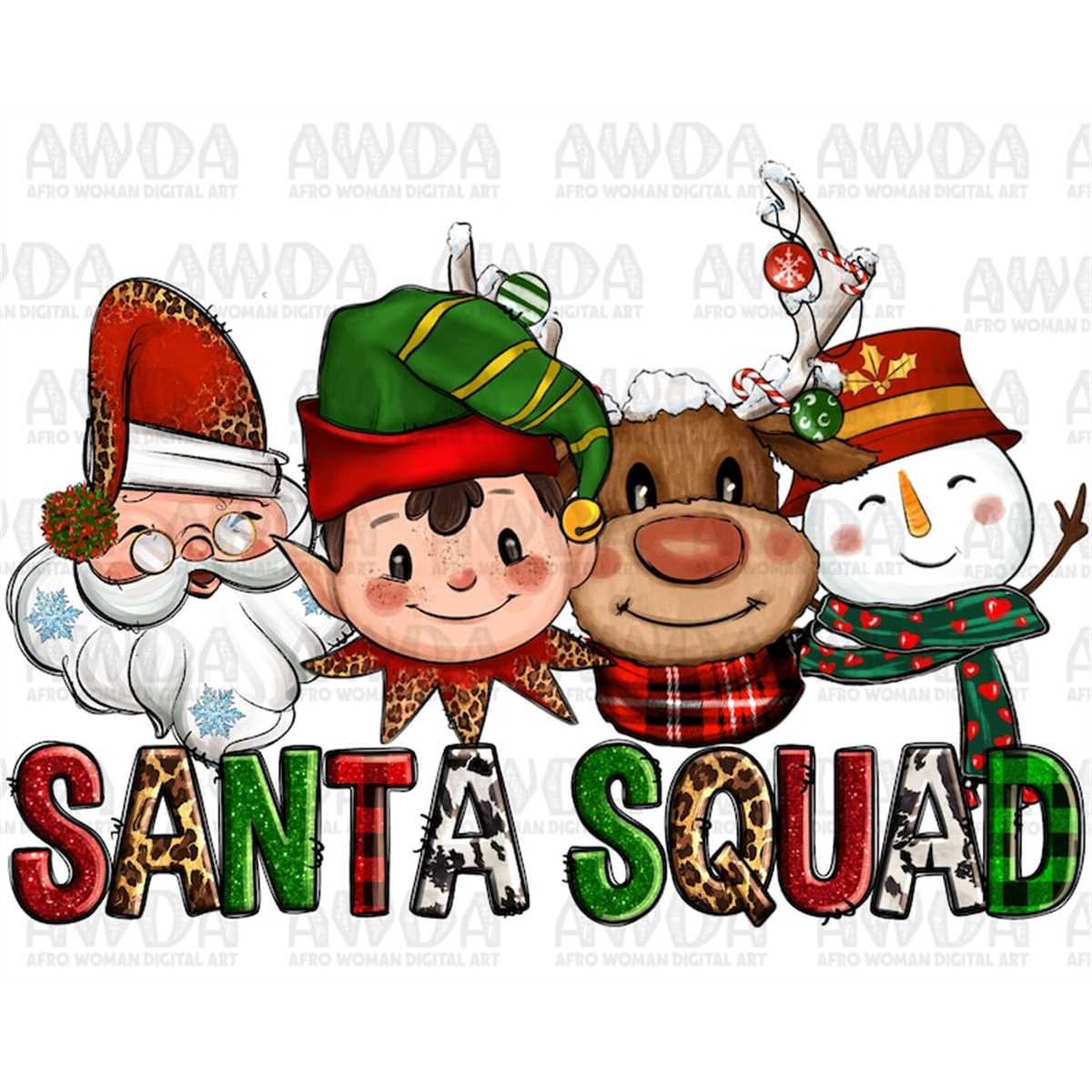 Christmas Santa Squad Png Sublimation Design,Santa Png,Chris | Inspire ...