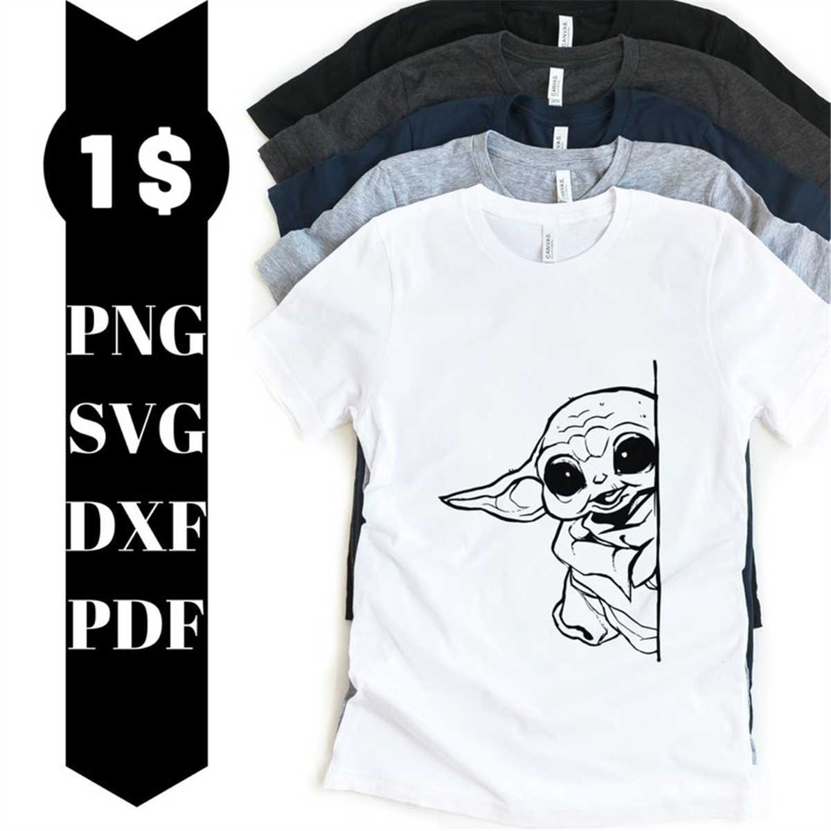 Cute Baby yoda Peeking Svg, Grogu svg, Mandalorian svg Star - Inspire ...