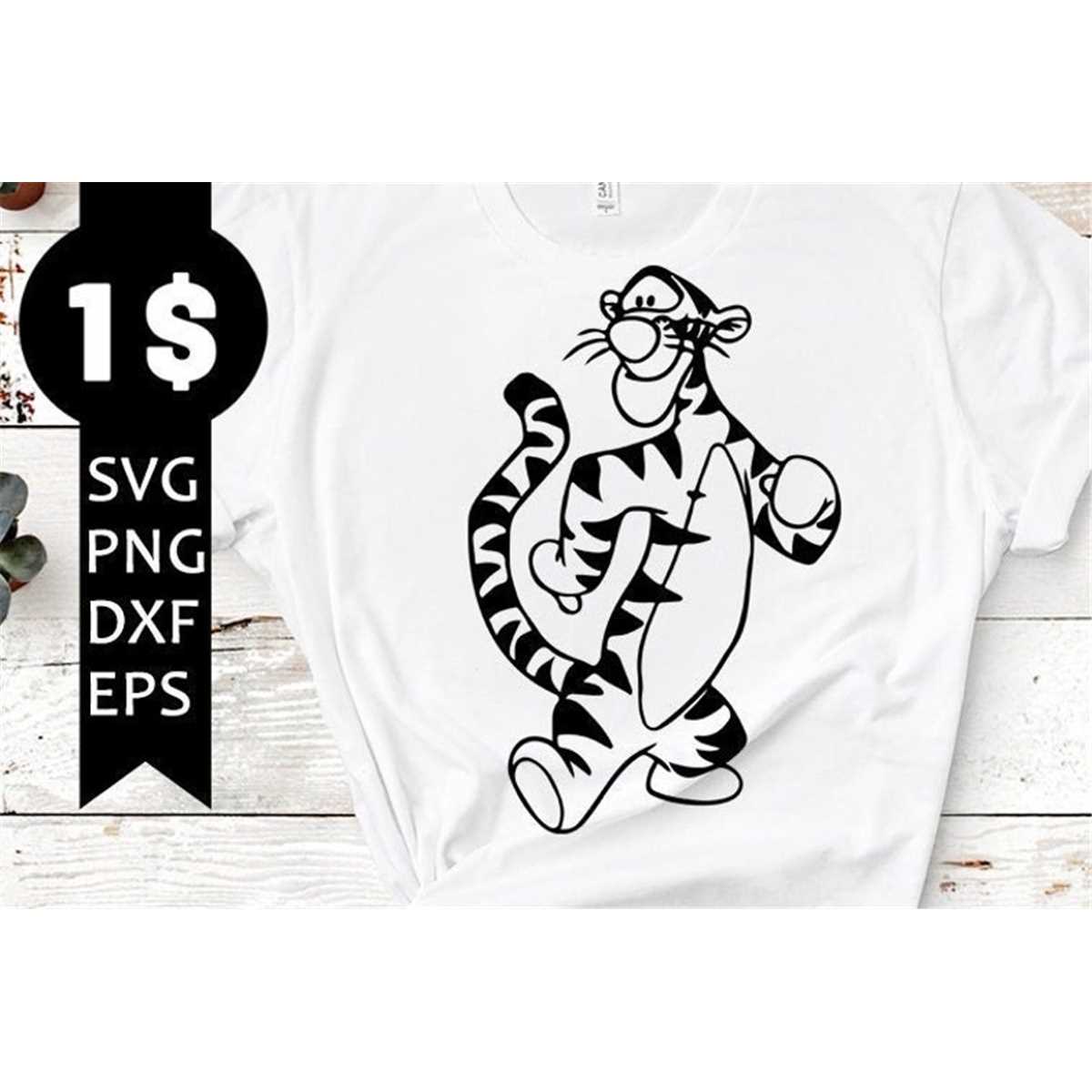 Tigger SVG, Tigger Clip Art, Tigger SVG files for Silhouette - Inspire ...