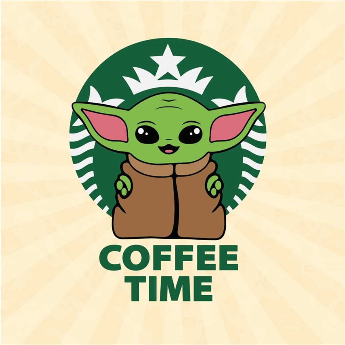 Baby Yoda Coffee Time Svg, , Vinyl Cut File, Svg, Pdf, Jpg, - Inspire ...