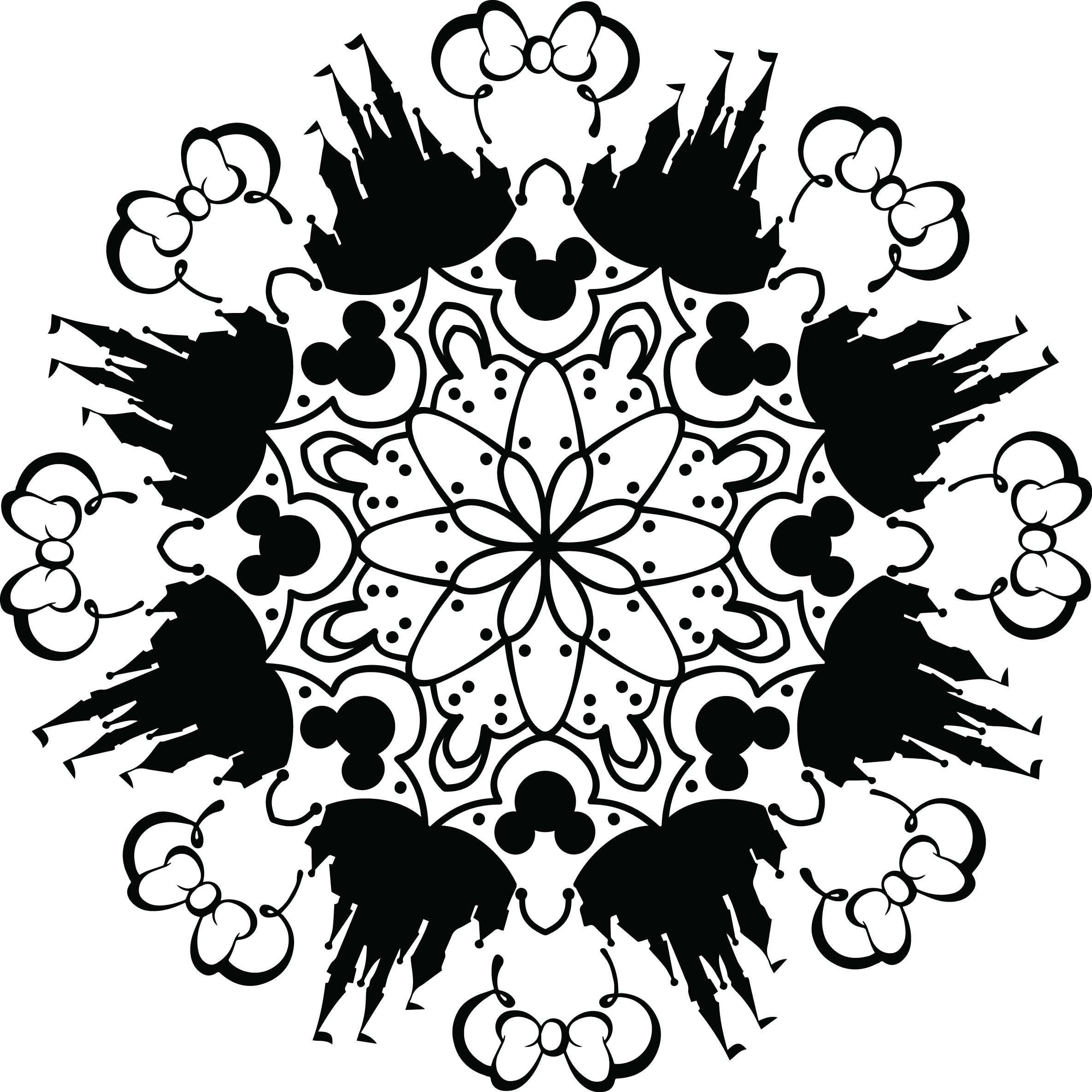 Disney mandala Svg, Disney svg, Disney Castle svg, Mickey mi | Inspire ...