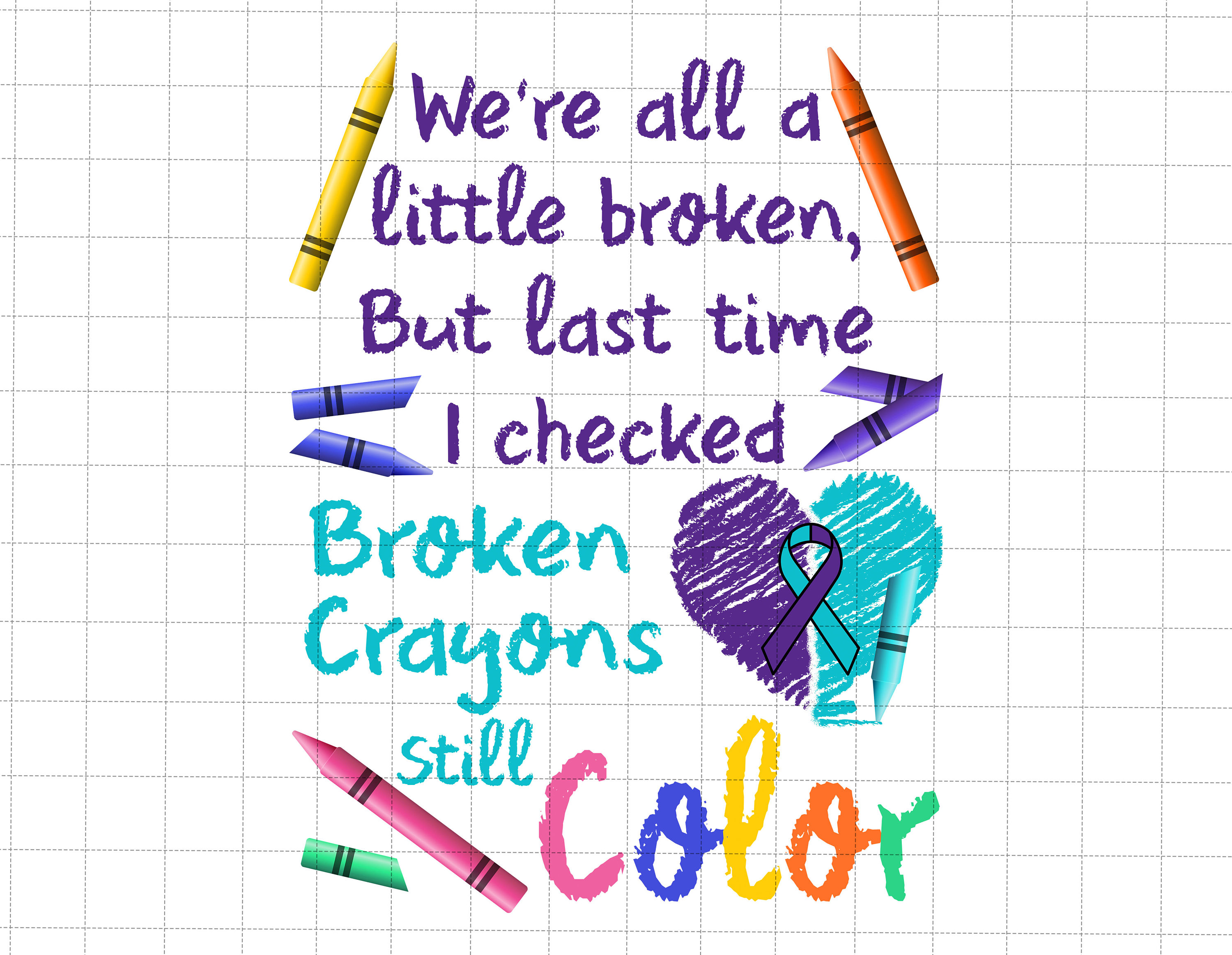 Were All A Little Broken Png, Broken Crayons Still Color Png - Inspire ...