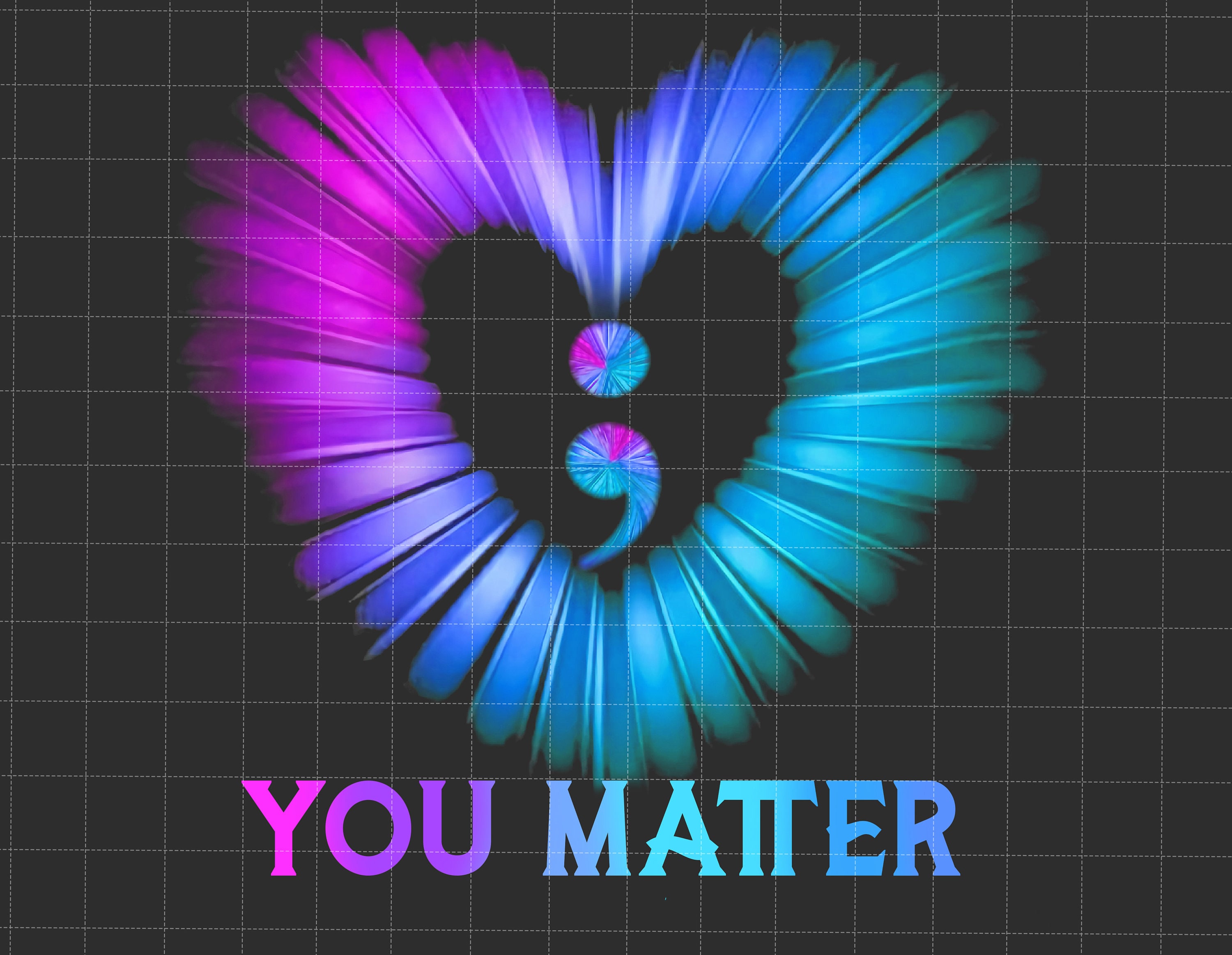 You Matter Png, Semicolon Suicidal Prevention Png, Ribbon Su - Inspire ...
