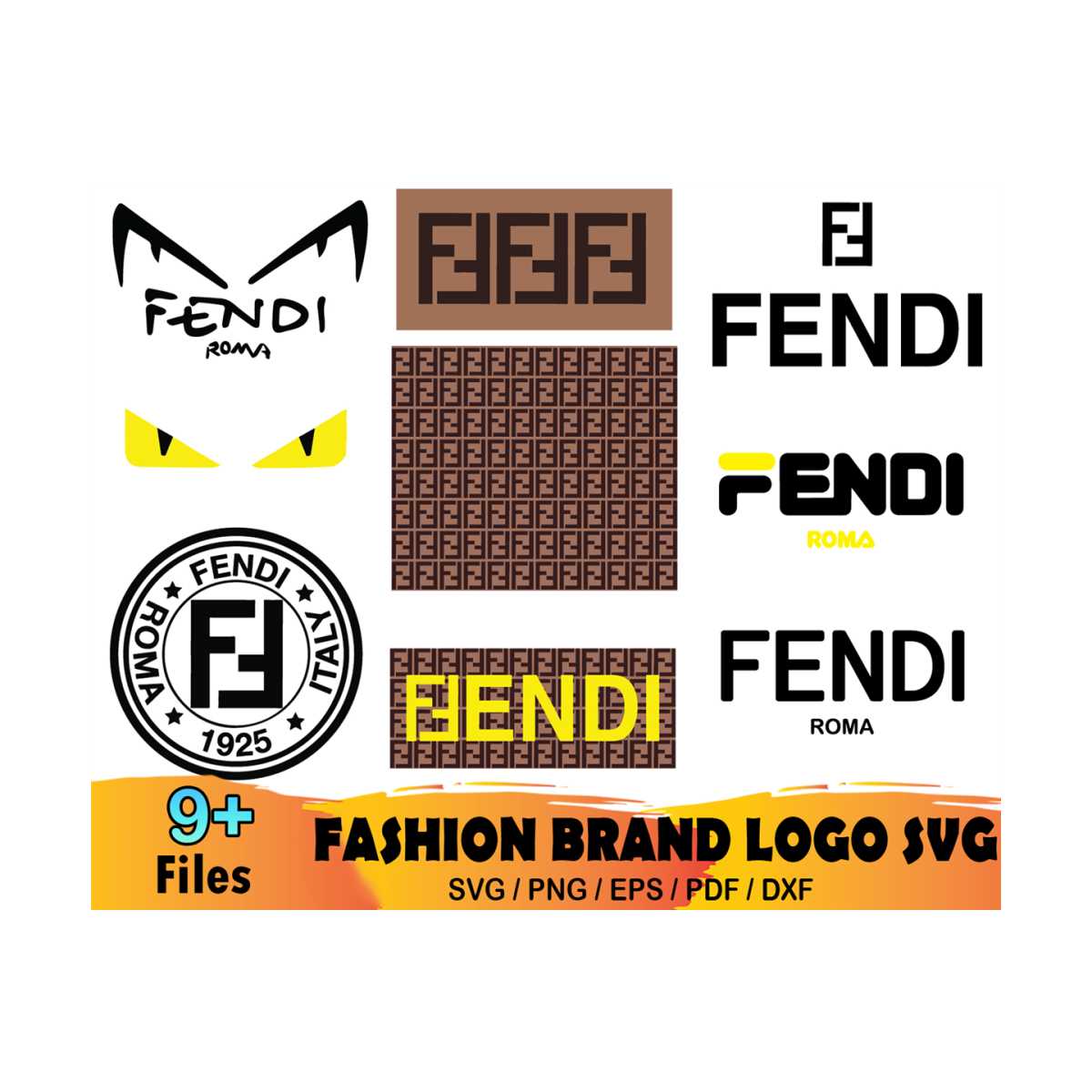 9 Fendi Bundle Svg, Fendi Svg, Fendi Logo Svg, Fendi Vector | Inspire ...