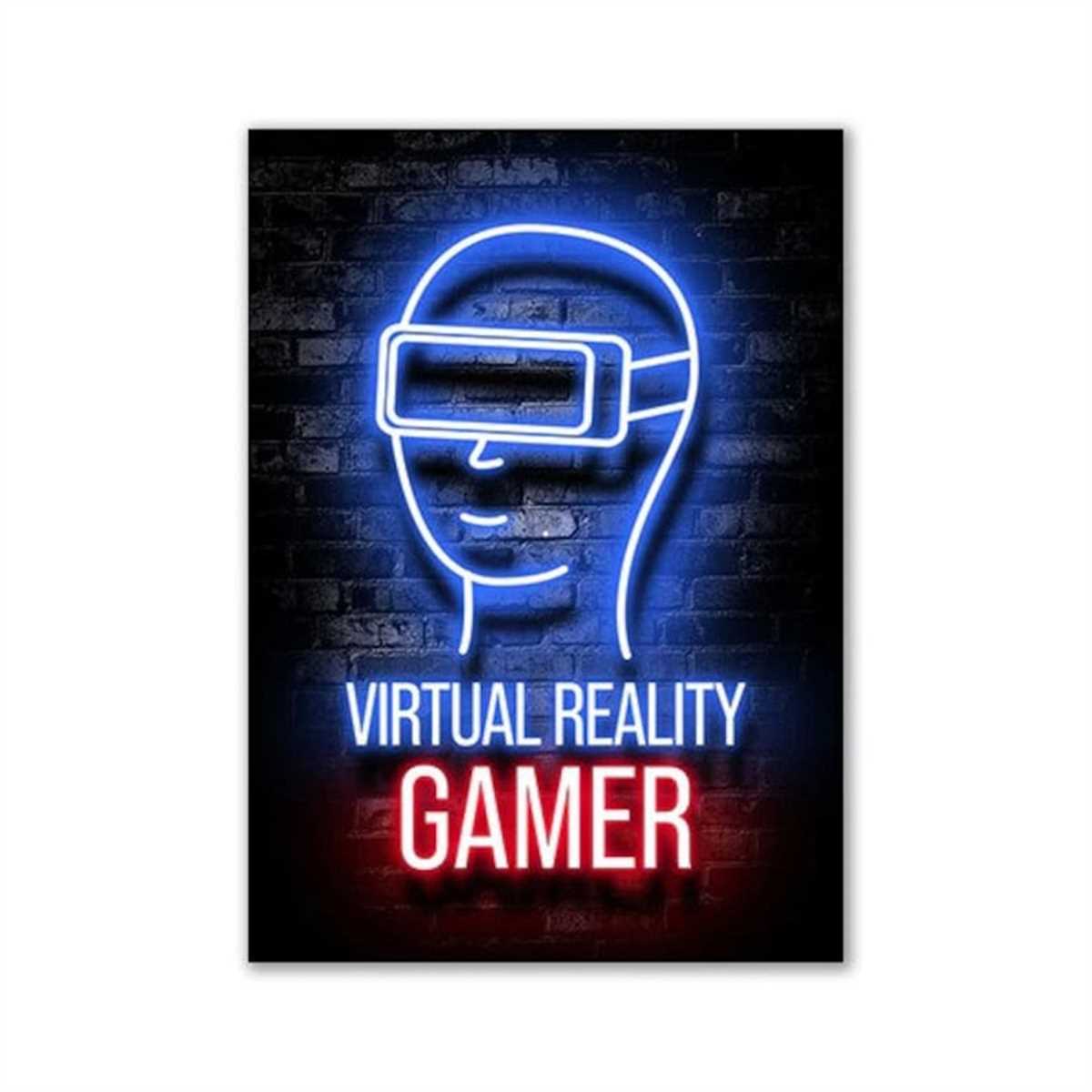 Virtual Reality Gamer Canvas Poster, Gaming Controller Gamep - Inspire ...