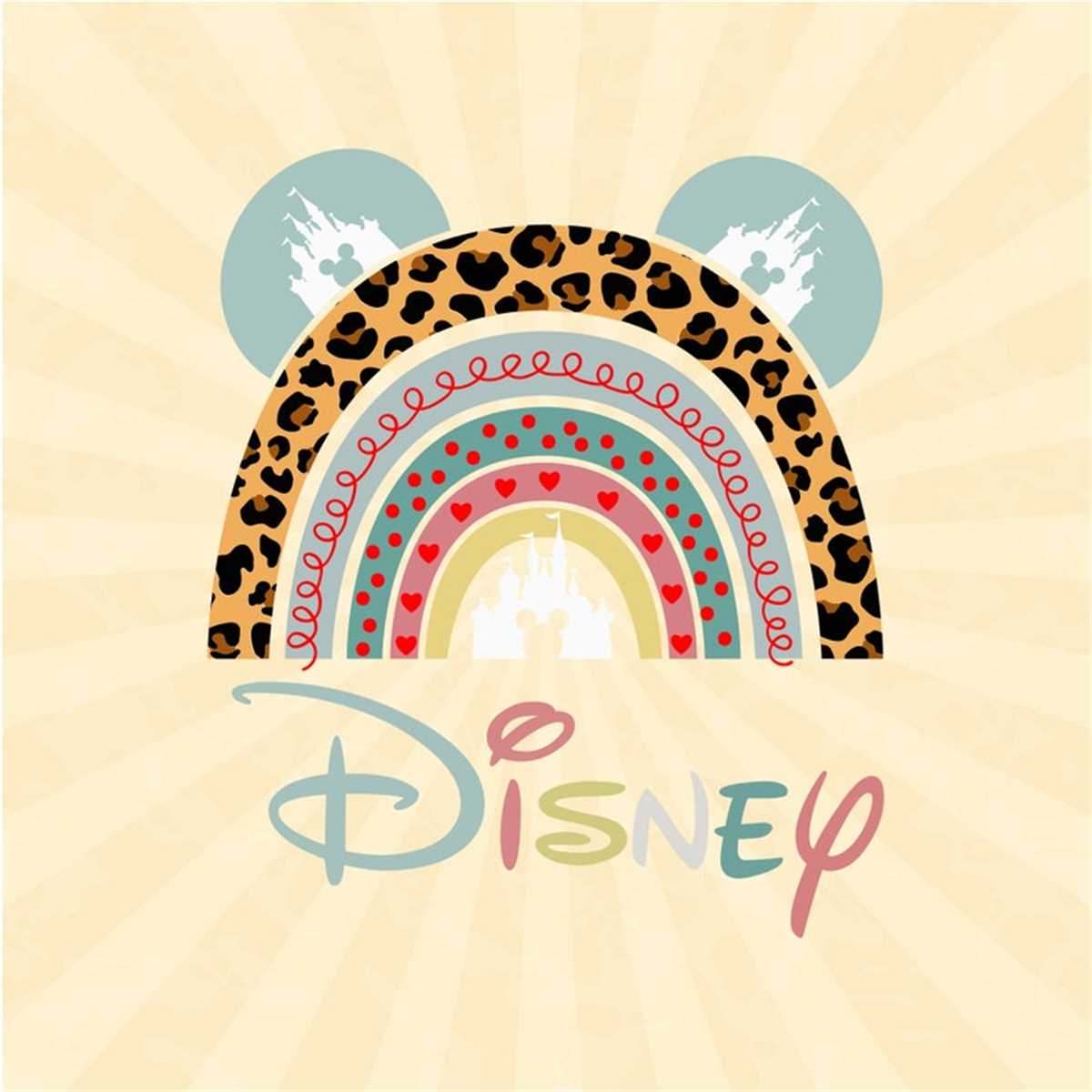 Mickey rainbow Svg, Castle rainbow svg, Boho rainbow Svg, M | Inspire ...