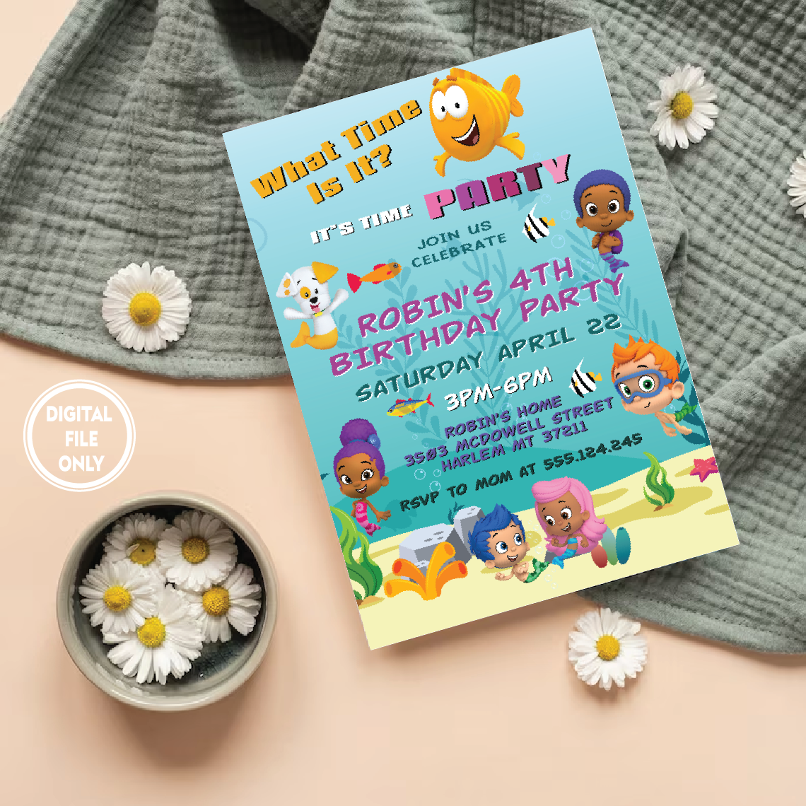 Walmart Bubble Guppies Invitations