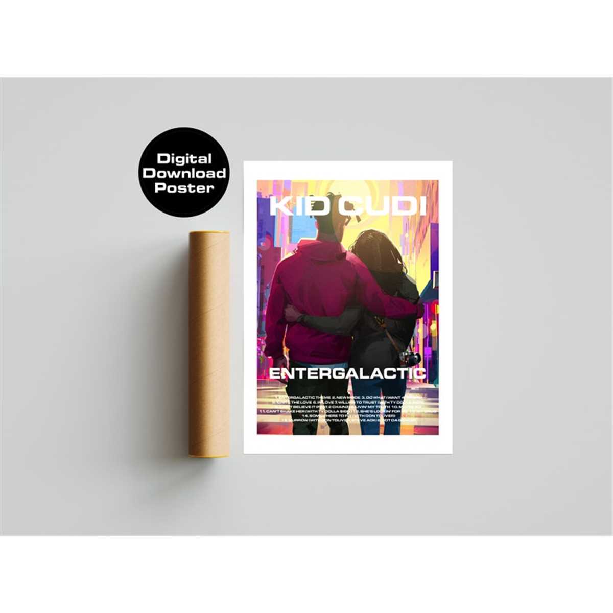 Kid Cudi Entergalactic Album, Digital Printable Poster Wall | Inspire ...