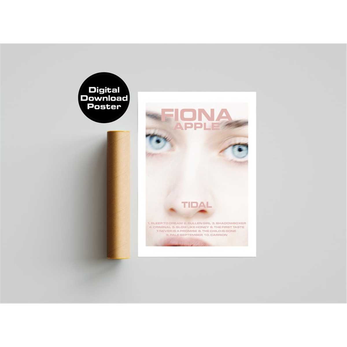 Fiona Apple 1996 Album Tidal, Digital Printable Poster Wall - Inspire ...