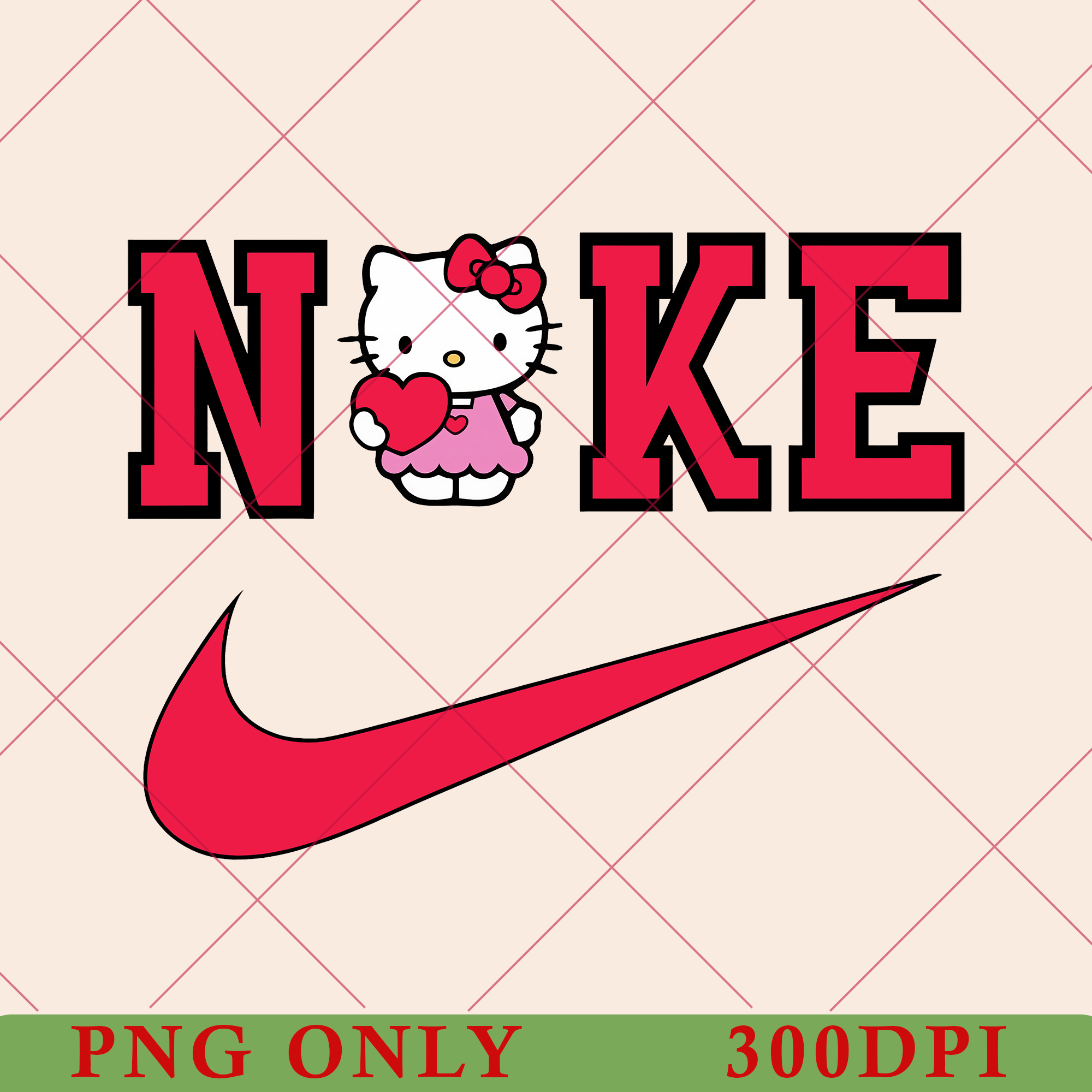Cute Kawaii Kitty Nike PNG, Just Do It Later Hello Kitty Log | Inspire ...