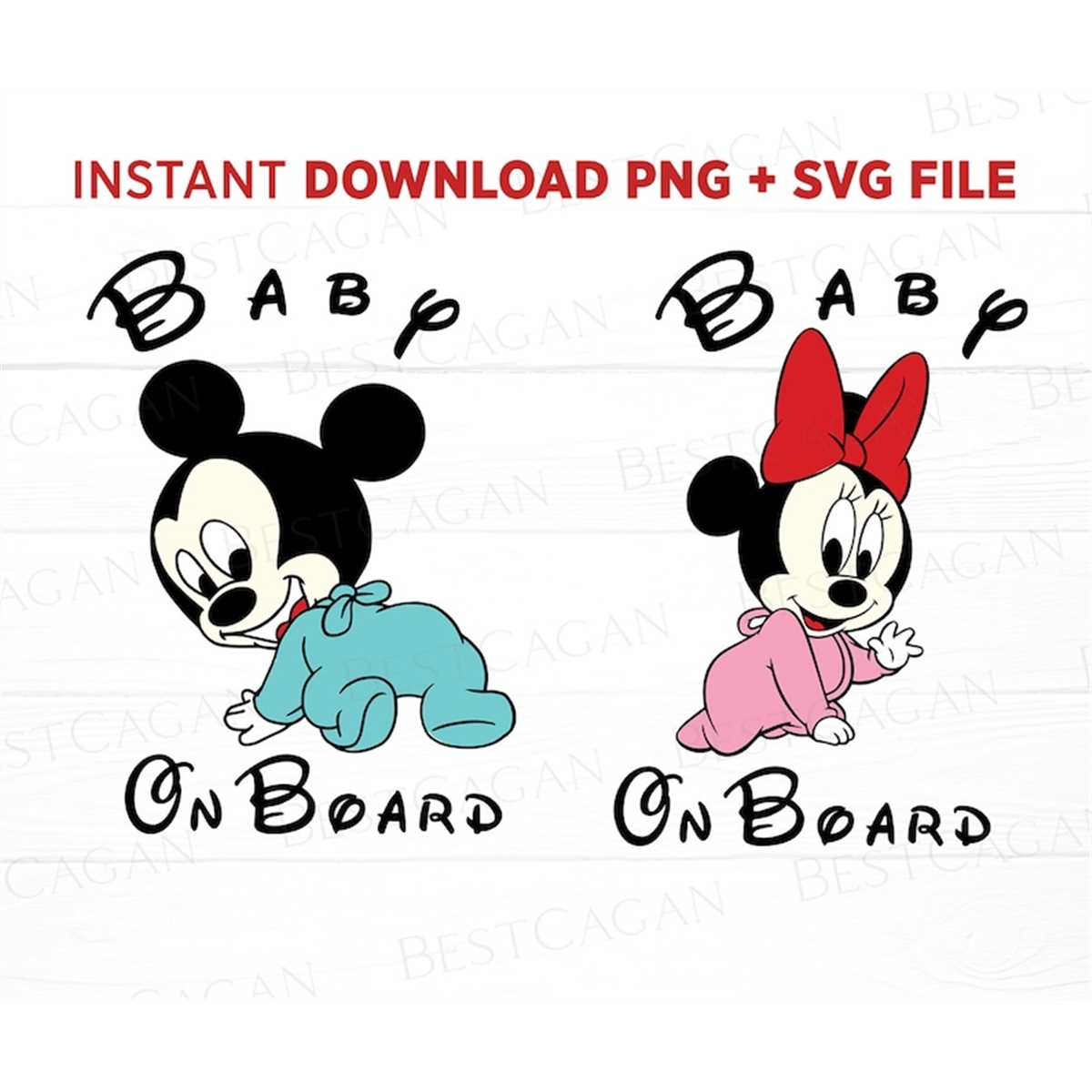 Baby On Board Svg Bundle, Baby Mouse Svg, Baby Girl Svg, Mic - Inspire ...