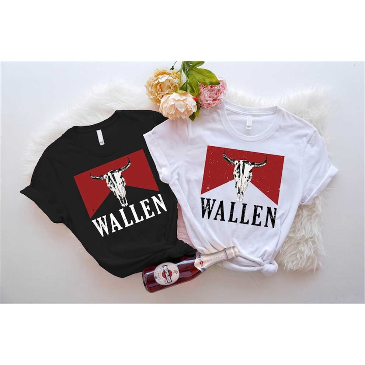Wallen Western Shirt, Cow Skull Wallen Tshirt, Wallen Bullhe | Inspire ...