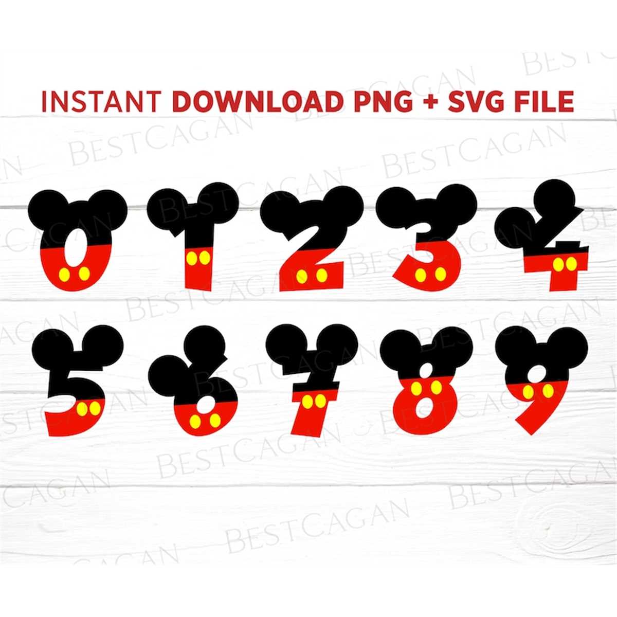 Mouse Number Svg, 0-9 Mouse Number Svg, Mouse Birthday Numbe | Inspire ...