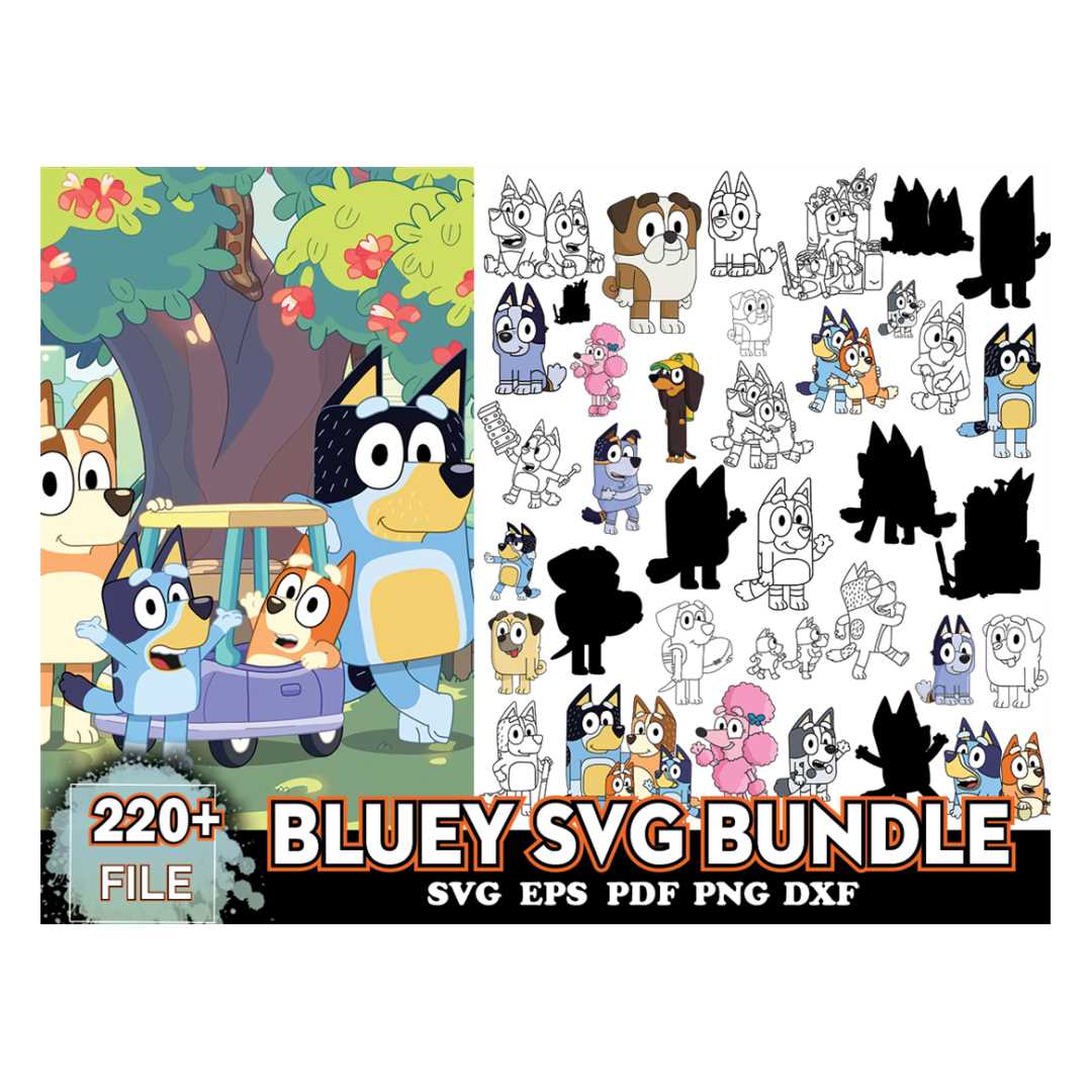 220 Files Bluey Svg Bundle, Bluey Svg, Bluey Heeler Svg | Inspire Uplift