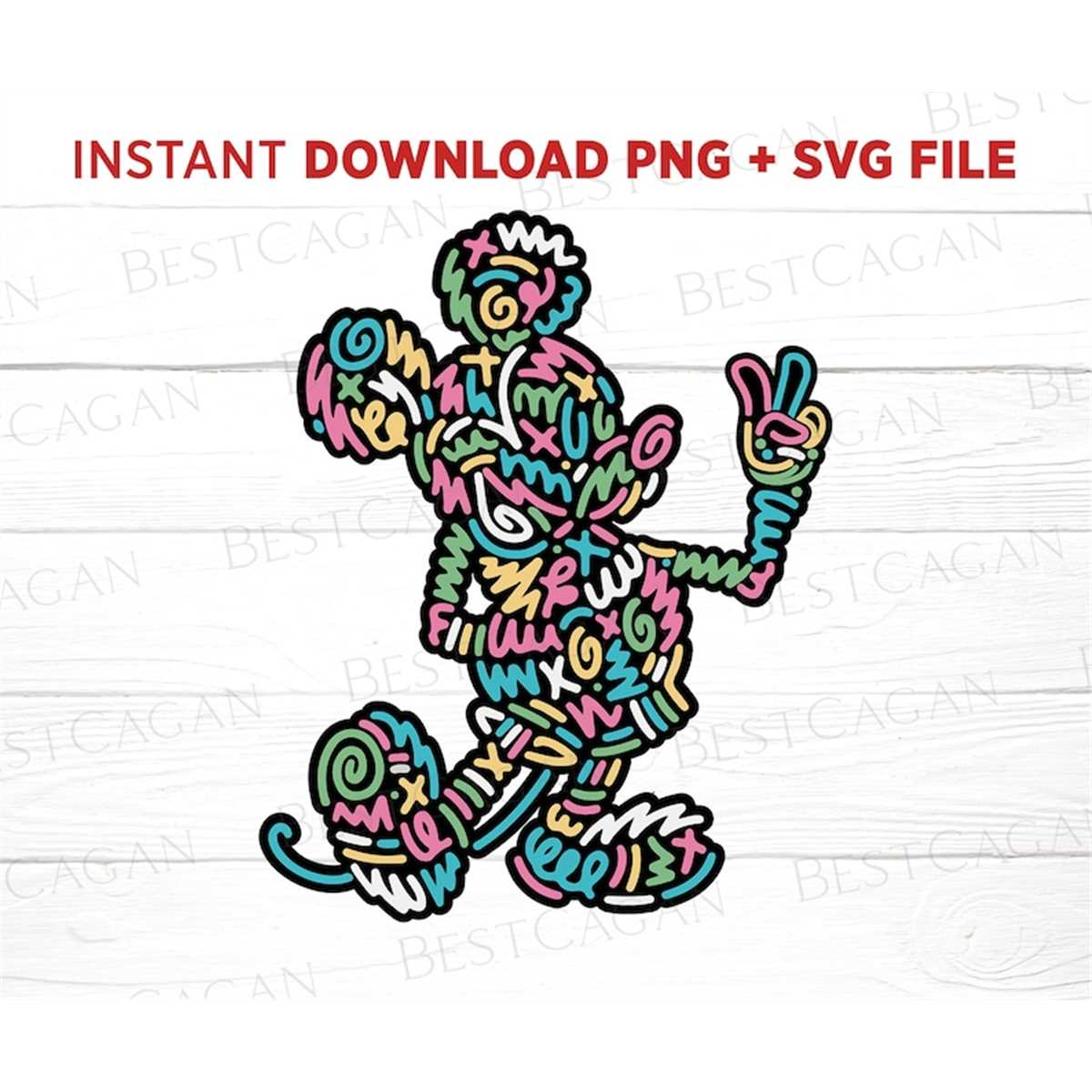 Mouse Peace Sign Svg, Classic Mouse Svg, Colorful Mouse Svg, - Inspire ...