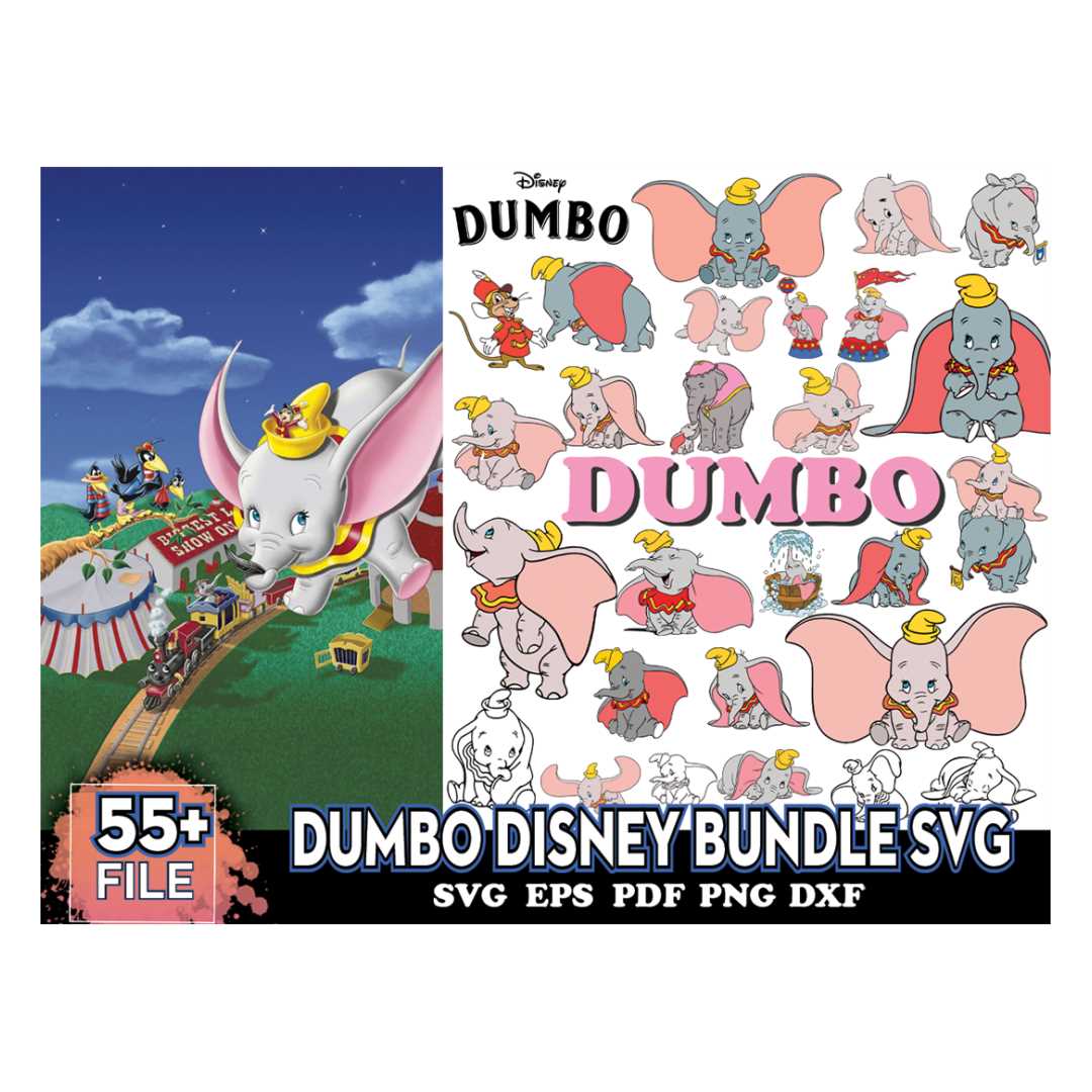 55 Dumbo Disney Bundle Svg, Disney Svg, Dumbo Svg - Inspire Uplift
