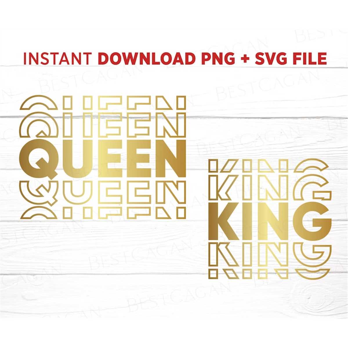 Queen Svg, King Svg, Couple Svg and Png Files, Man and Woman | Inspire ...