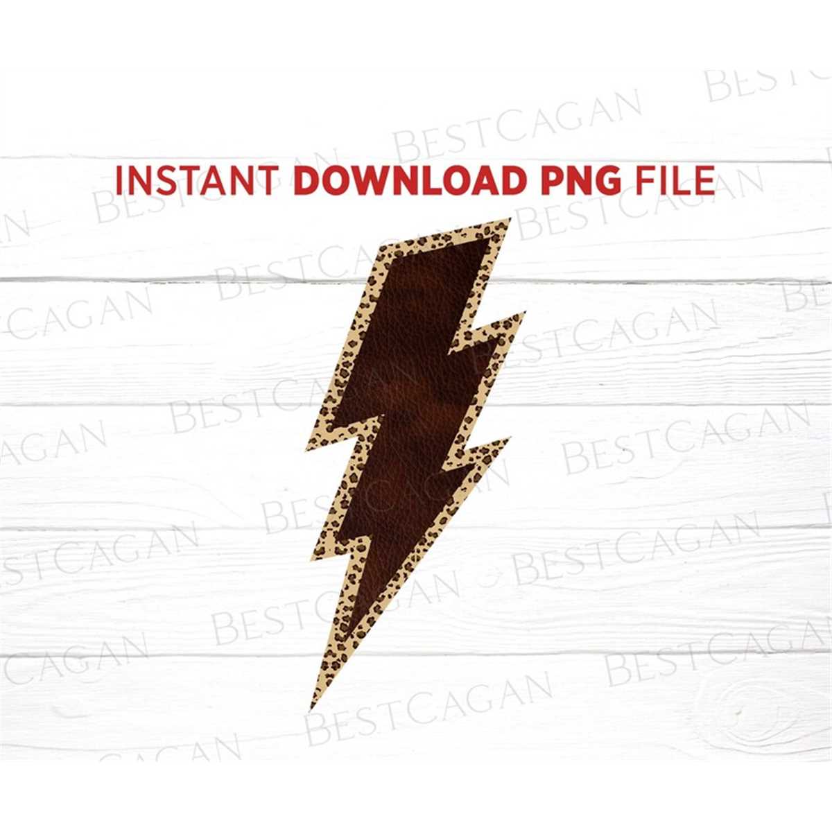 Leopard Lightning Bolt png, Retro design, sublimation design - Inspire ...