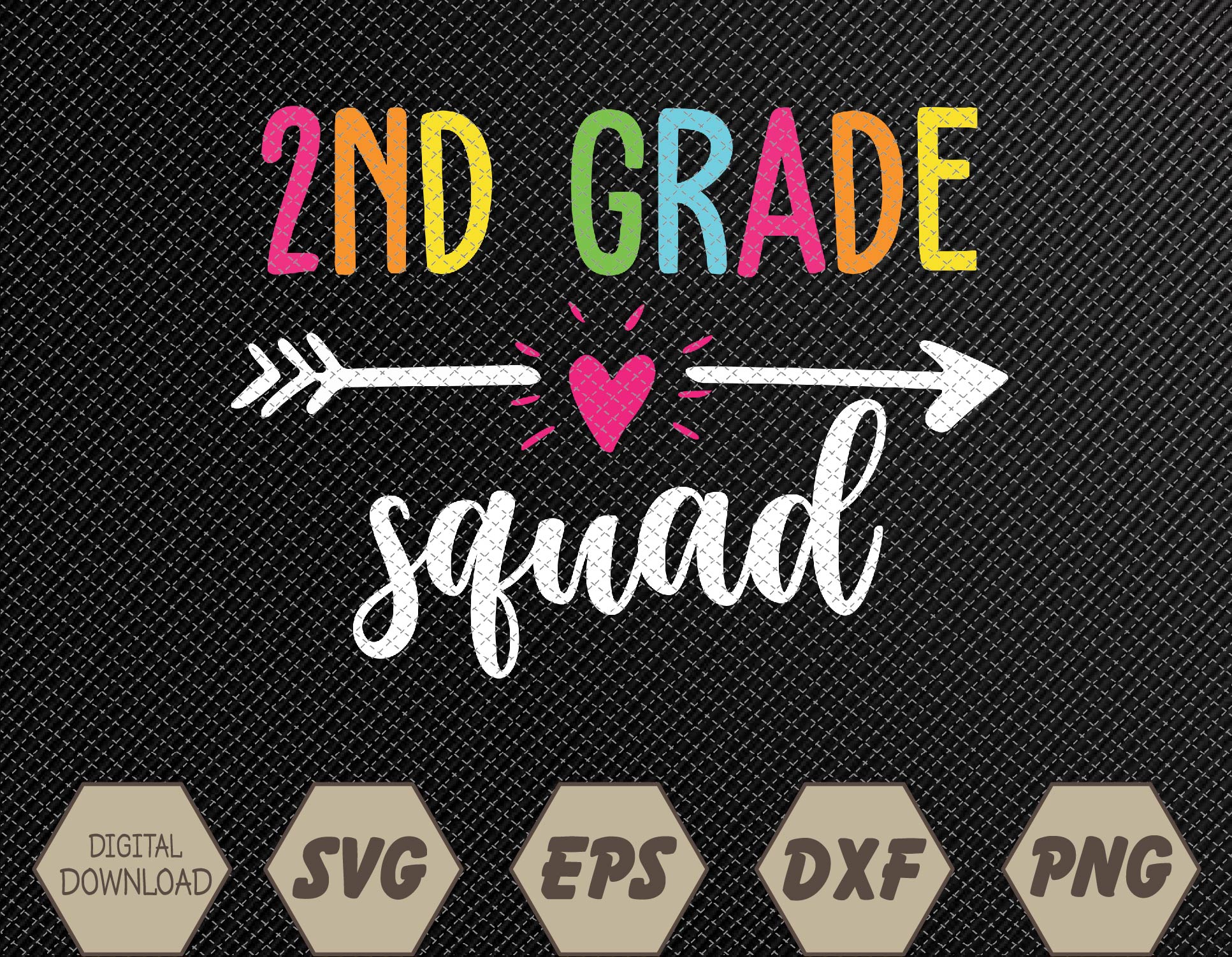2nd Grade Squad Back To School Team Teacher Student Svg, Eps | Inspire ...
