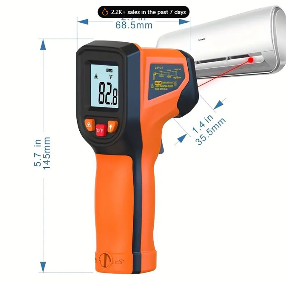 Infrared Thermometer Gun, Handheld Heat Temperature Gun For | Inspire ...