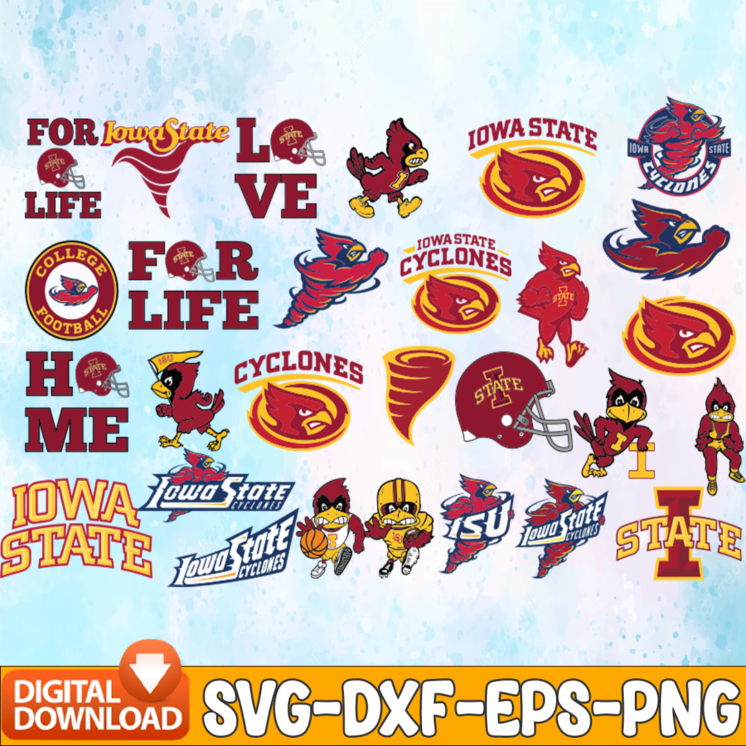 Bundle 28 Files Iowa State Cyclones Football Team Svg,Iowa S | Inspire ...