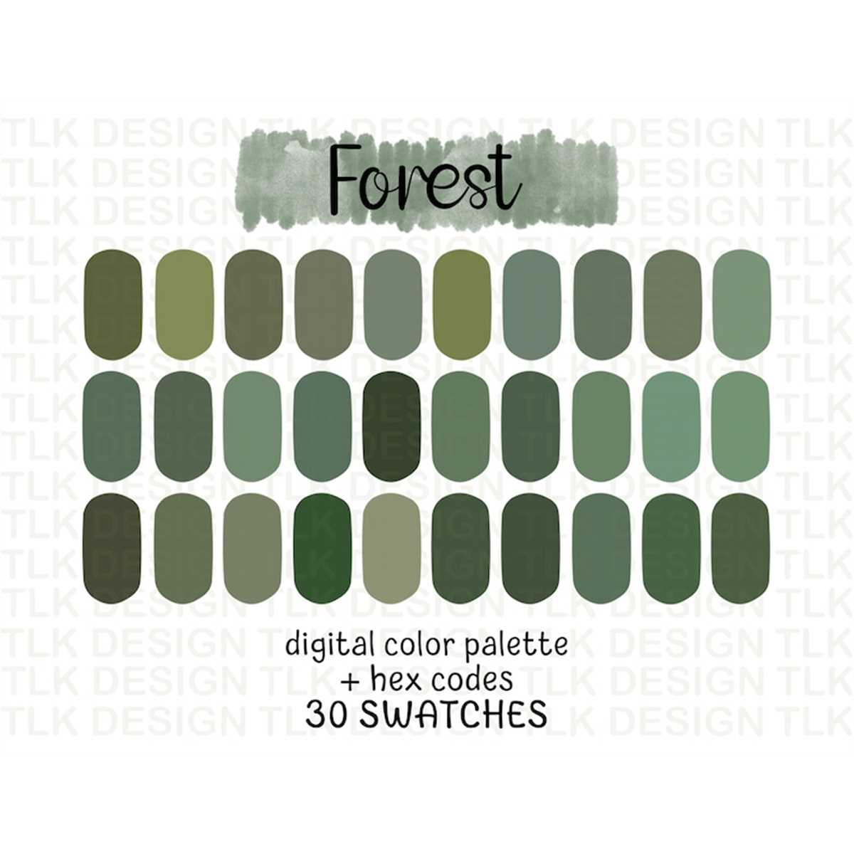 Forest digital color palette procreate | Inspire Uplift