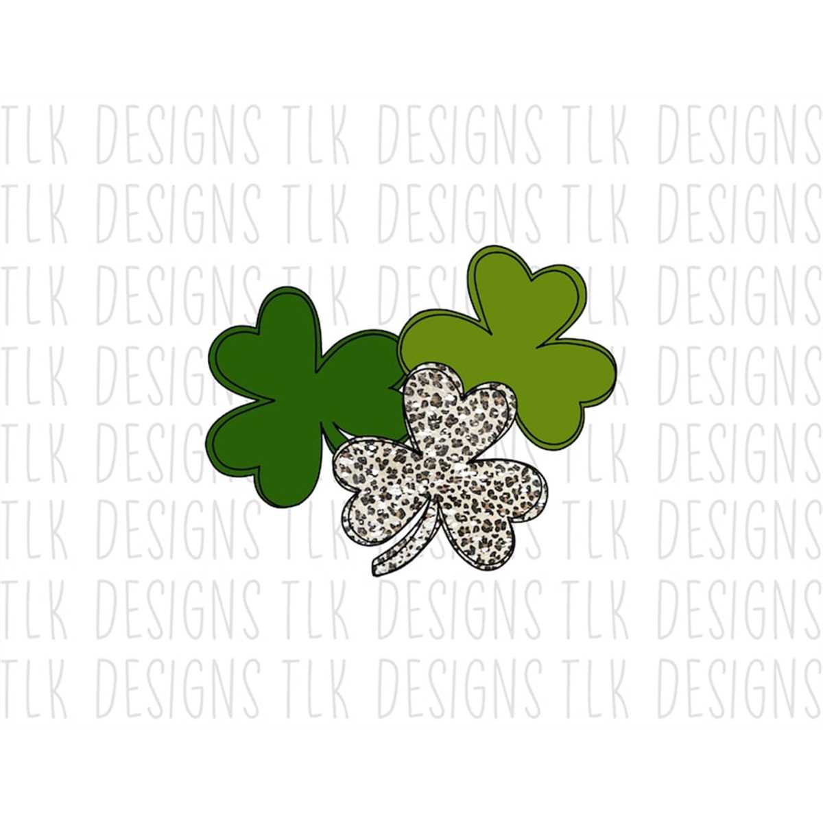 St. Patricks day lucky shamrock leopard print svg png | Inspire Uplift