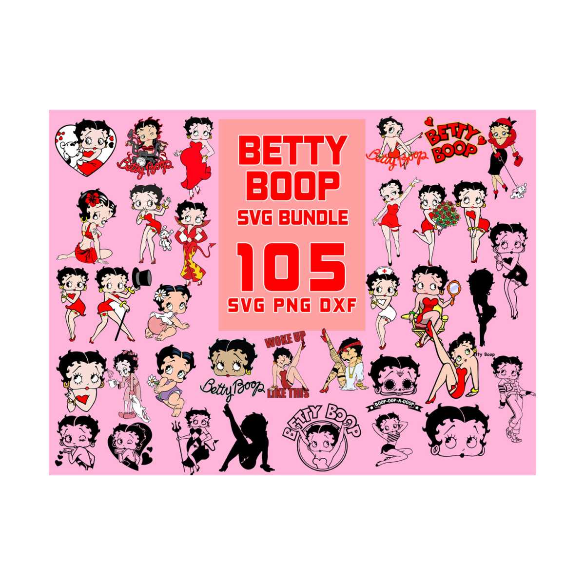 105 Files Betty Boop Svg Bundle, Cartoon Svg, Betty Boop Svg - Inspire ...