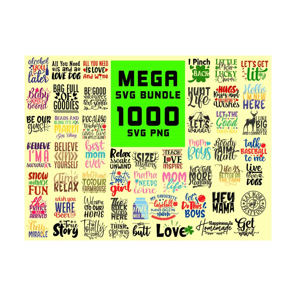 1000 Mega Svg Bundle Svg, Trending Svg, Quote Bundle Svg, Be - Inspire ...