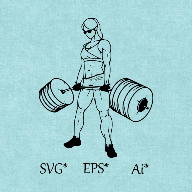 Girl With Barbell SVG, Workout, Bodybuilder, Gym, Fitness, C | Inspire ...