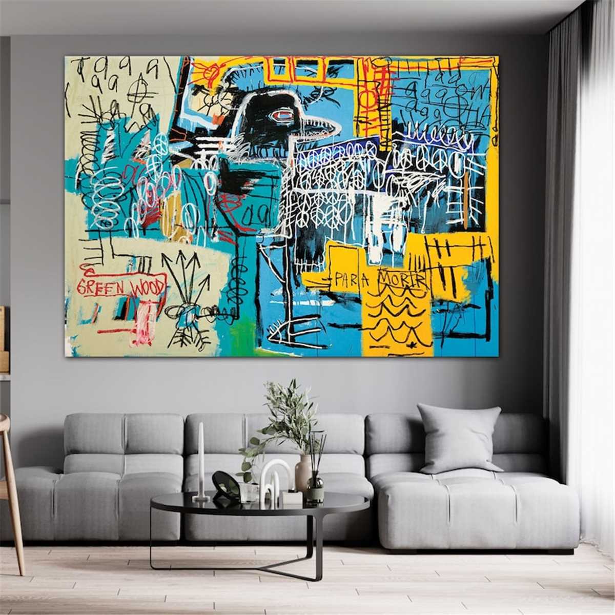 Jean-Michel Basquiat Bird Wall Art Print, The Strokes Album | Inspire ...