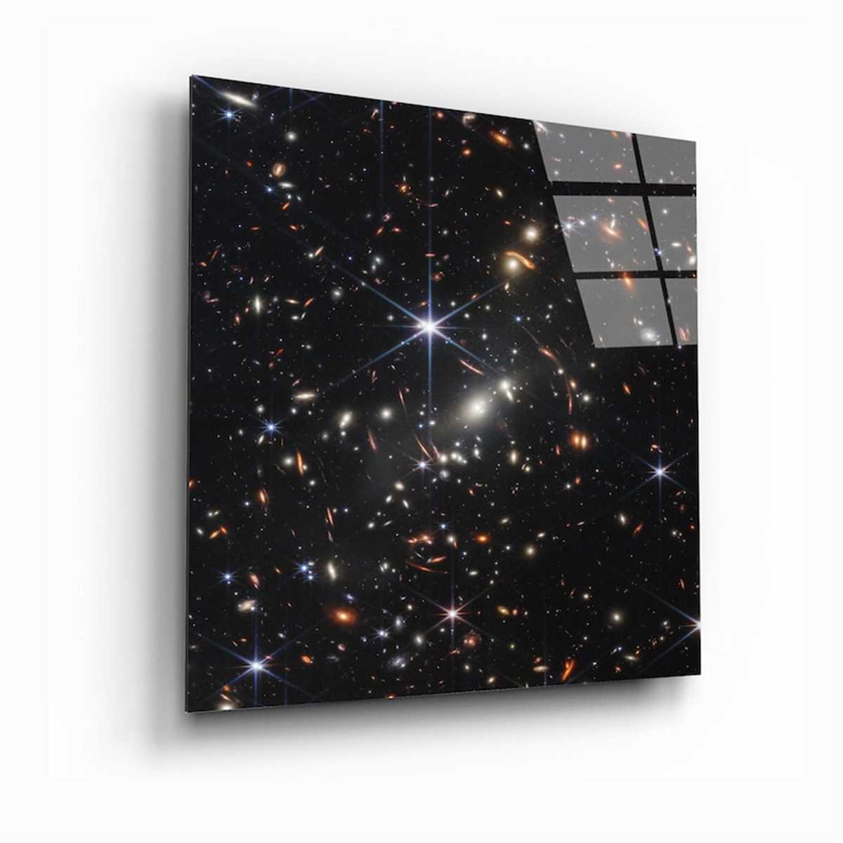 NASA First Deep Field Glass Wall Art, James Webb Space Teles | Inspire ...