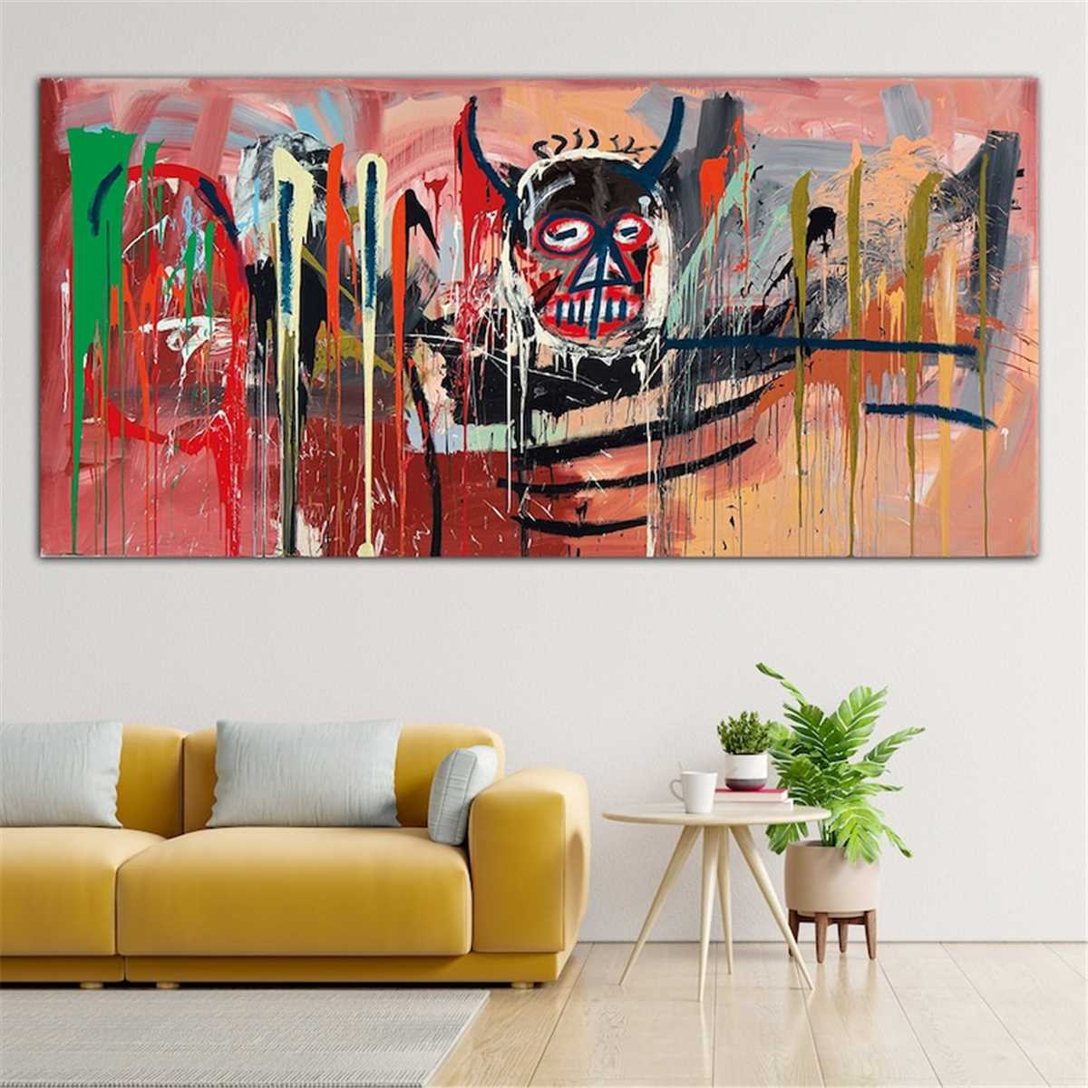 Basquiat Canvas Print, Jean Michel Basquiat Wall Art, Jean M | Inspire Uplift