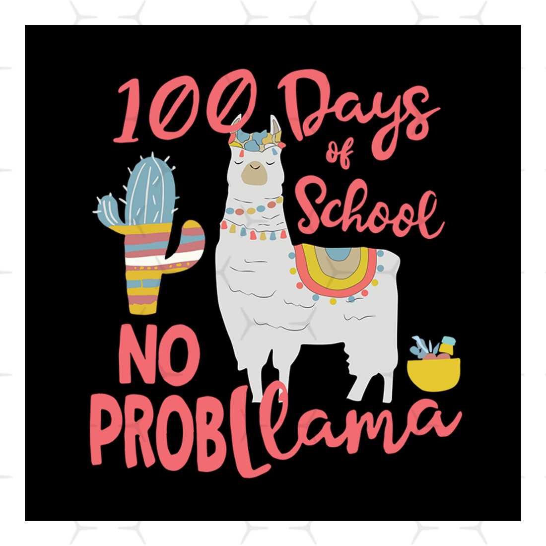 100 days of school no prob llama,llama svg, llama gift,1st g | Inspire ...