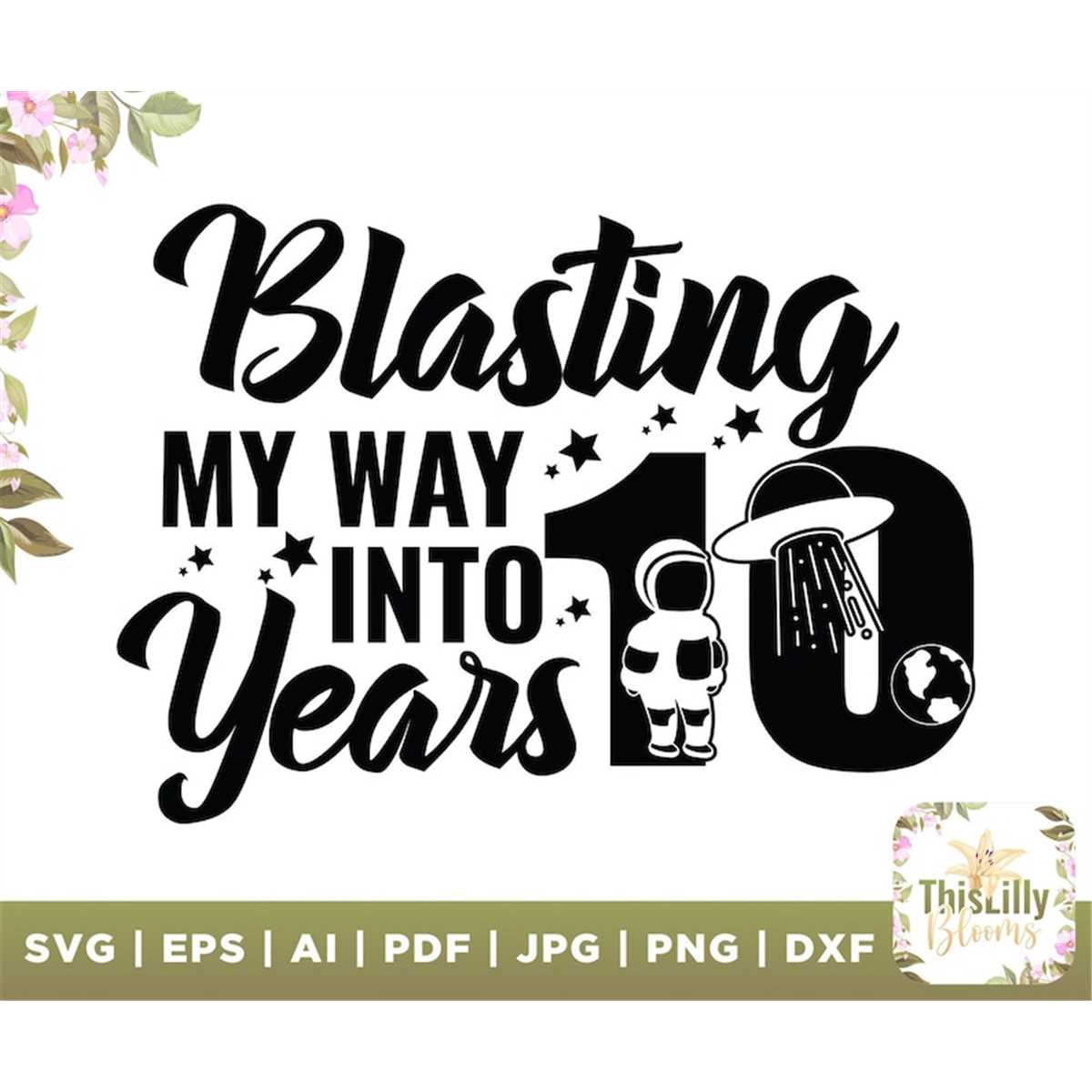 Boys 10th birthday svg, outer space svg, boys outer space bi - Inspire ...