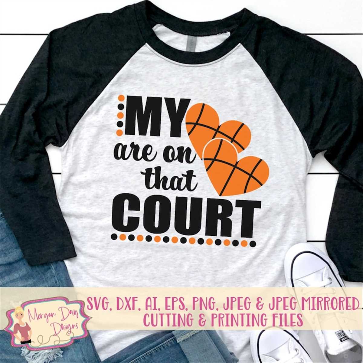 My Hearts are on that Court SVG - Basketball SVG - Basketbal | Inspire ...