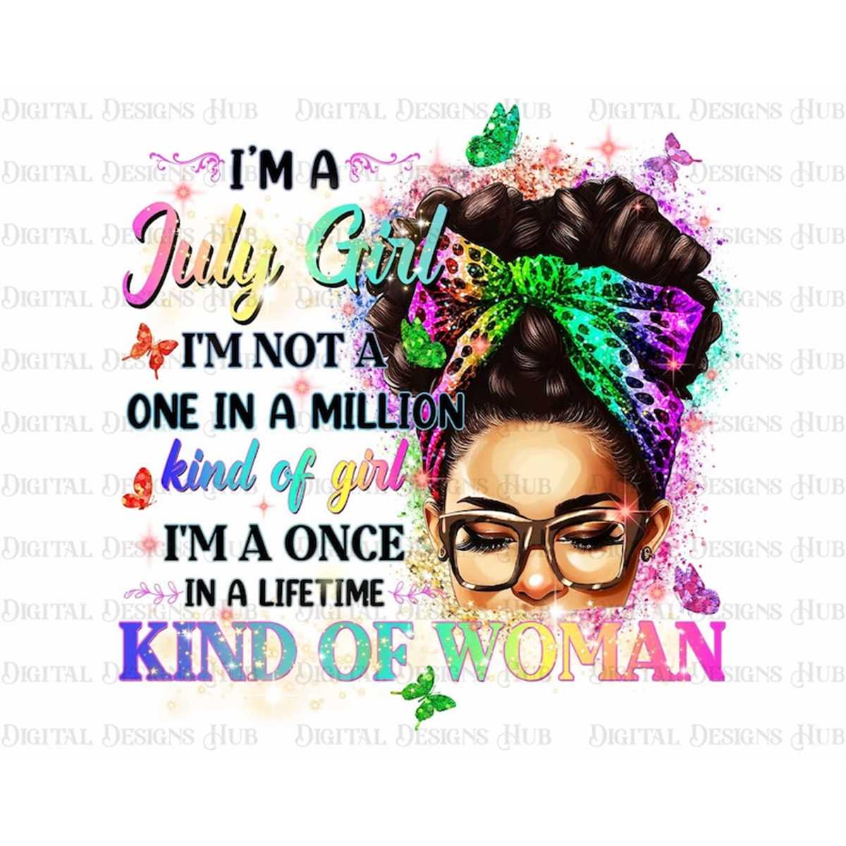 I'm A July Girl Png, Black Girl Magic Sublimation Png, I'm N | Inspire ...